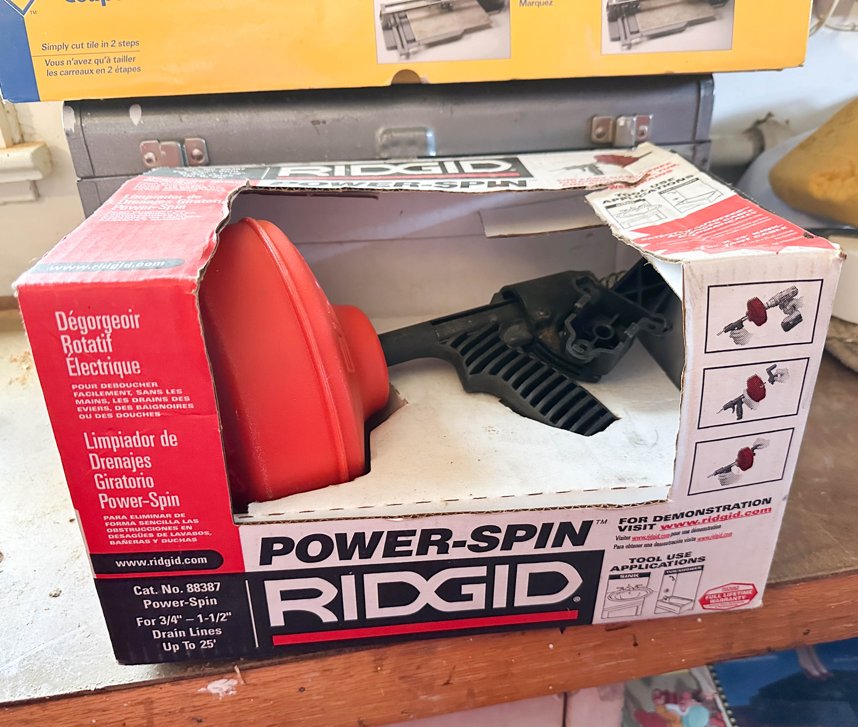 Rigid Power Spin Drain Cleaner #2097464 | Auctionninja.com