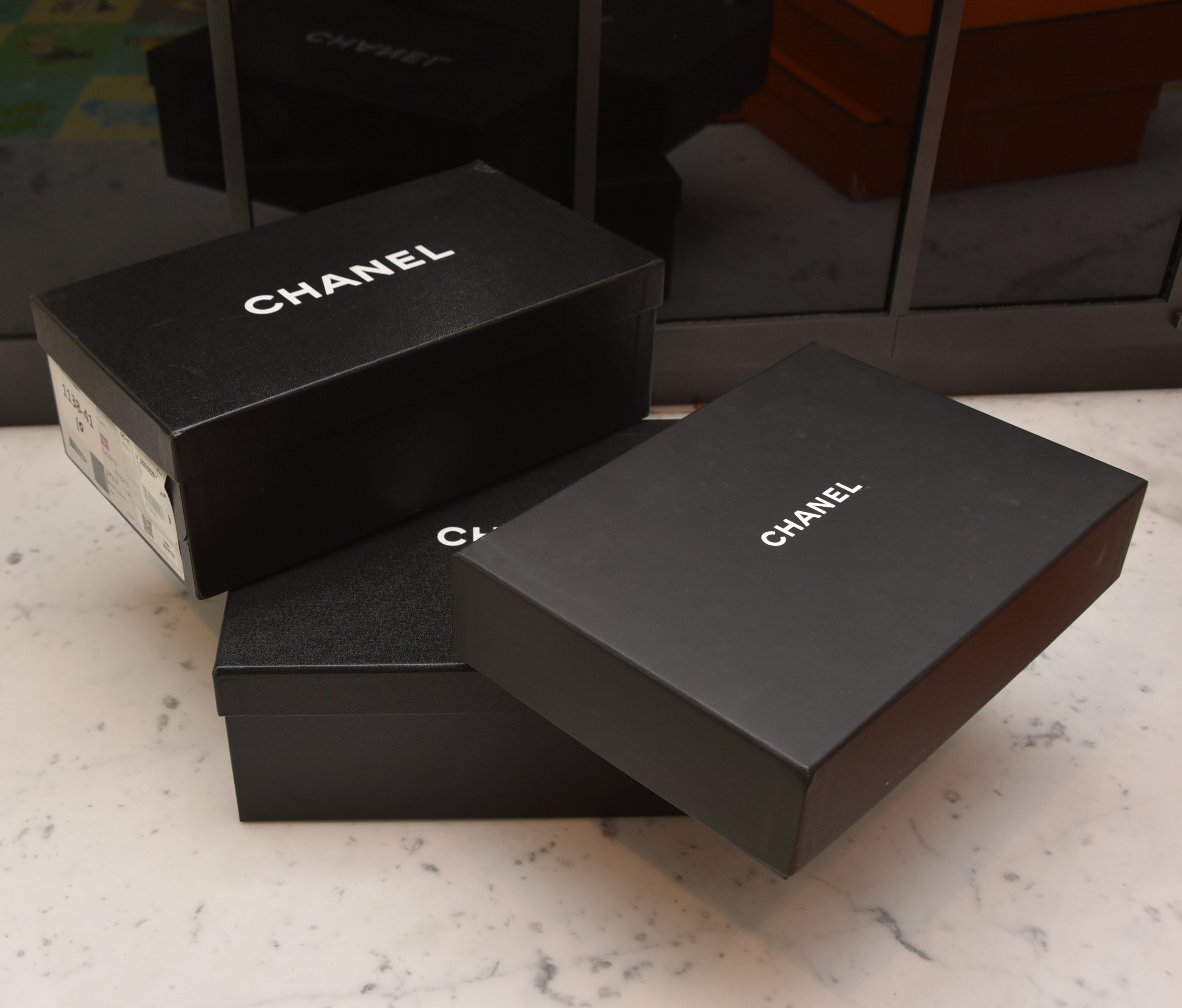 Collection Of Luxury Brand Name Boxes And Shopping Bags Including ...