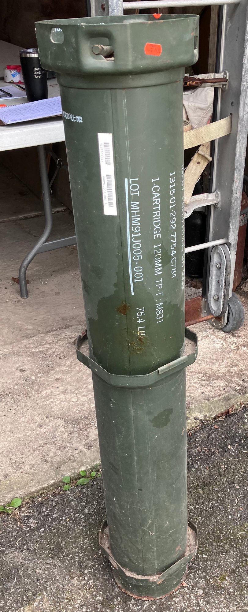 159. ARMY TANK AMMUNITION TUBE MILITARY AMMO CAN 120MM #1595663 ...