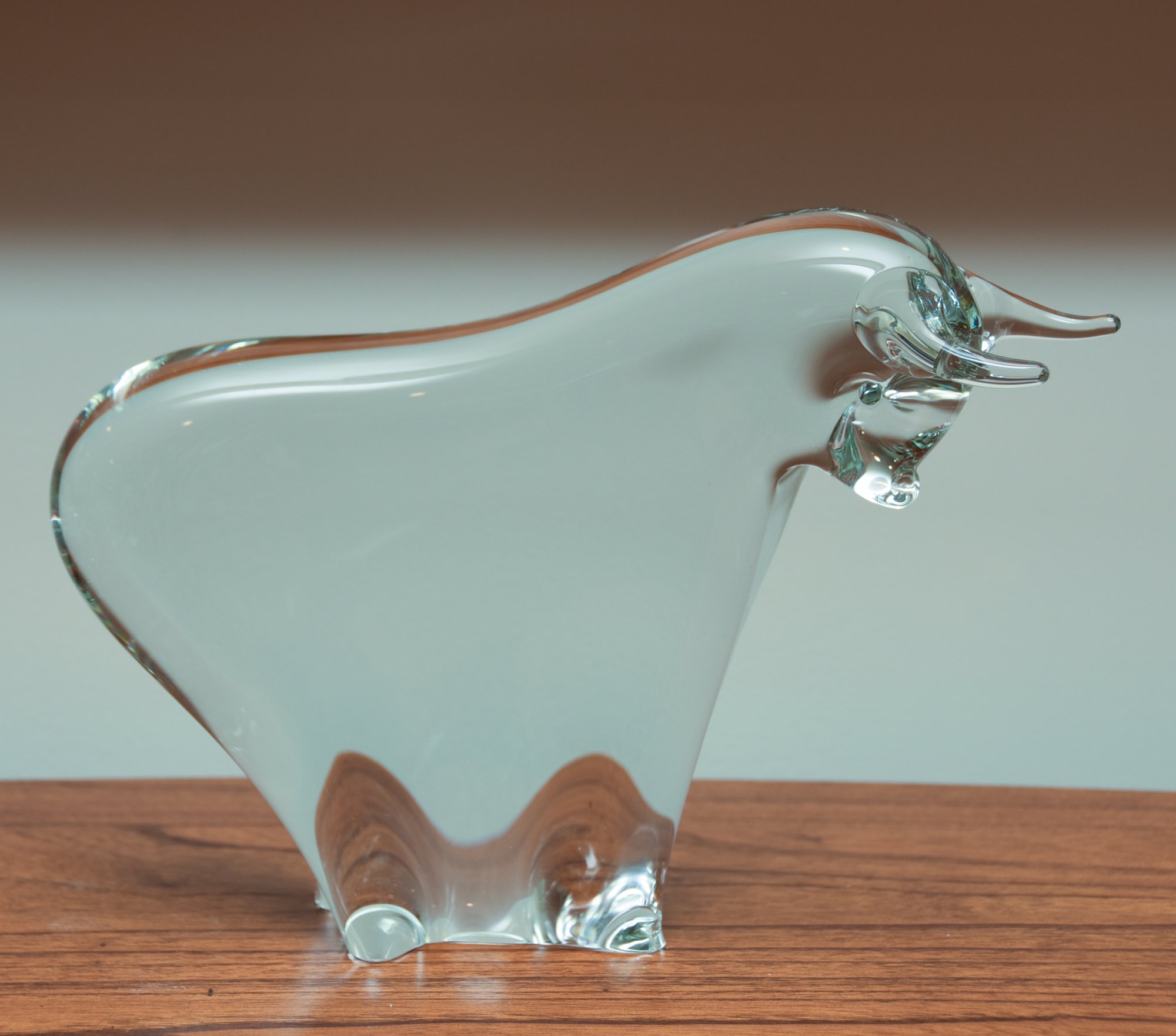 Swedish Marcolin Crystal Glass Bull #1954364 | Auctionninja.com