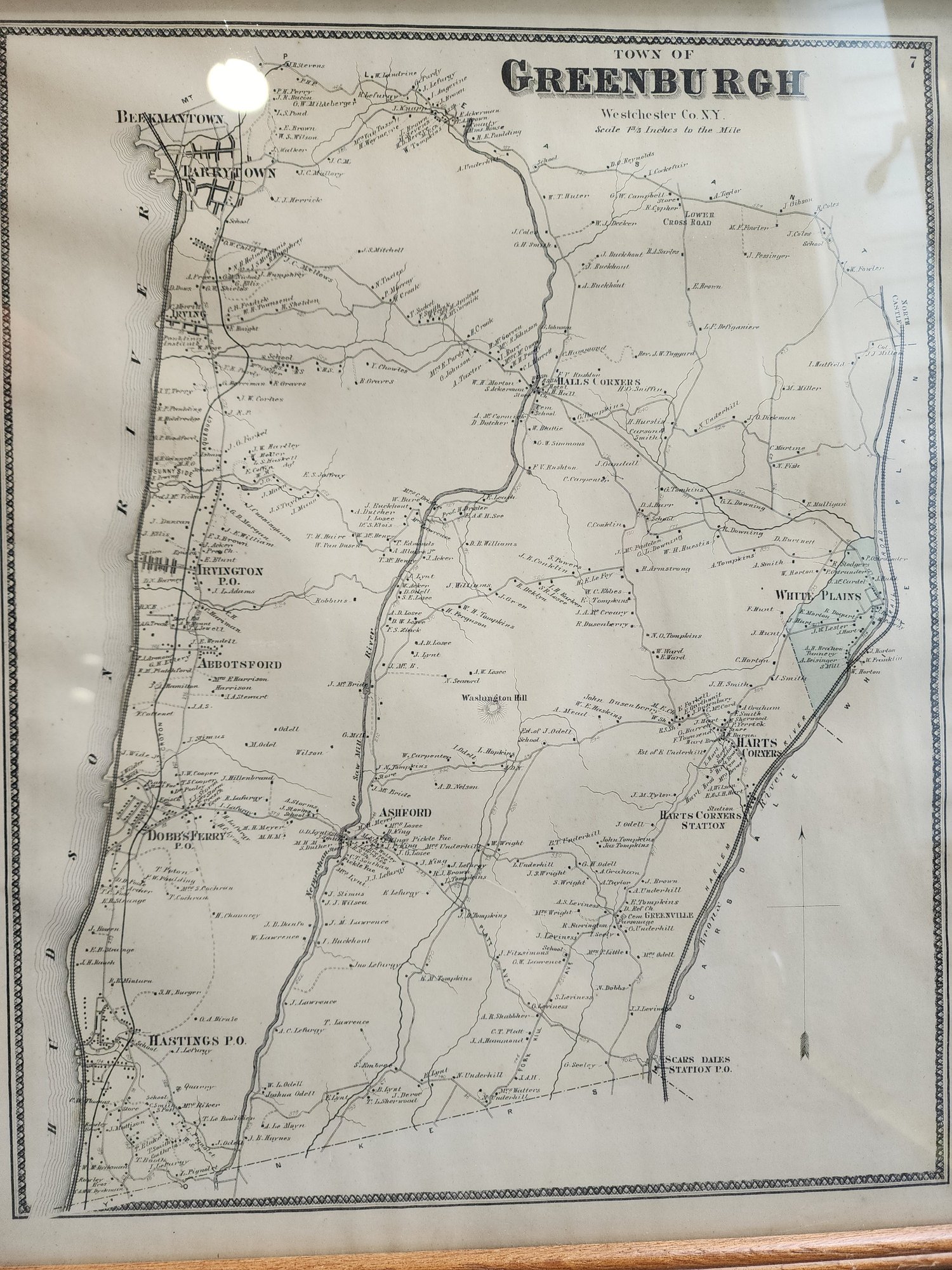 19th Century Original Map Of Greenburgh Ny #1578501 | Auctionninja.com