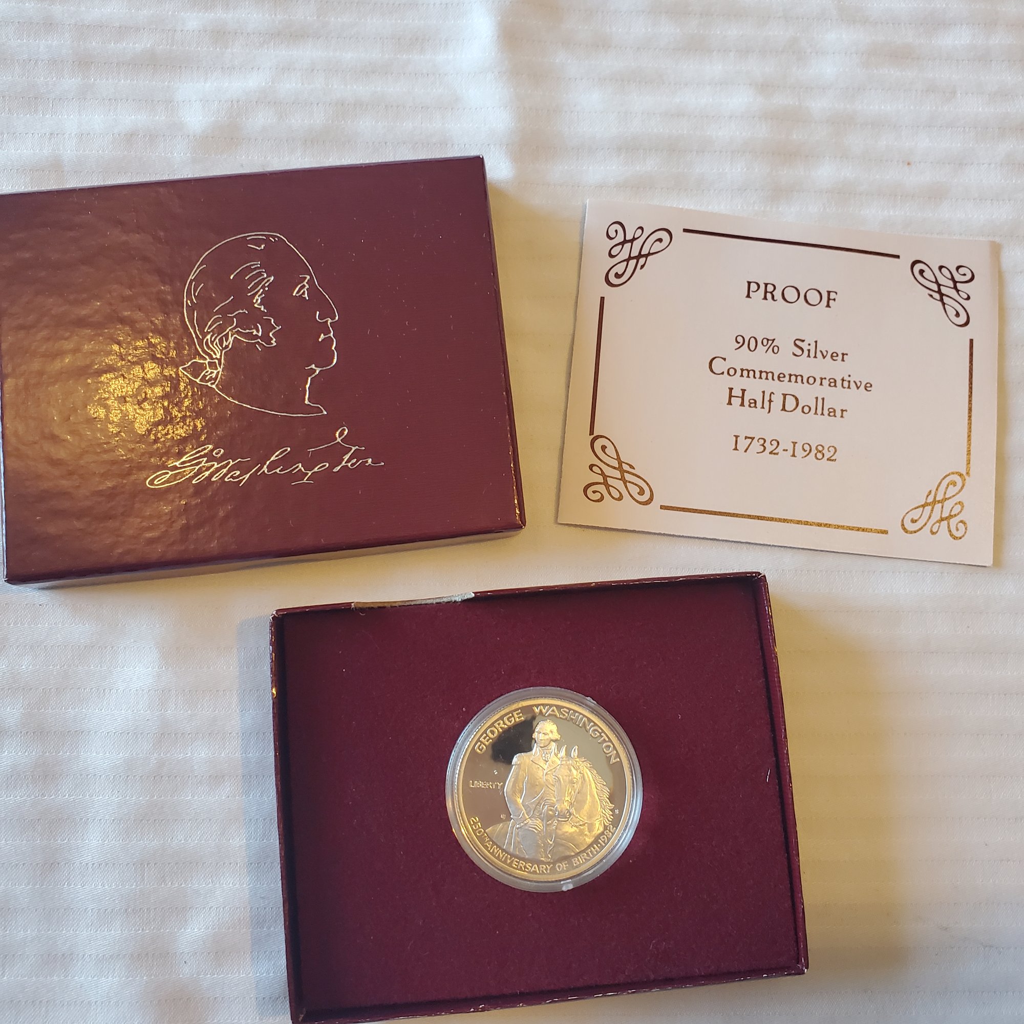 Proof 90% Silver Commemorative Half Dollar Coin 1732-1982 George ...