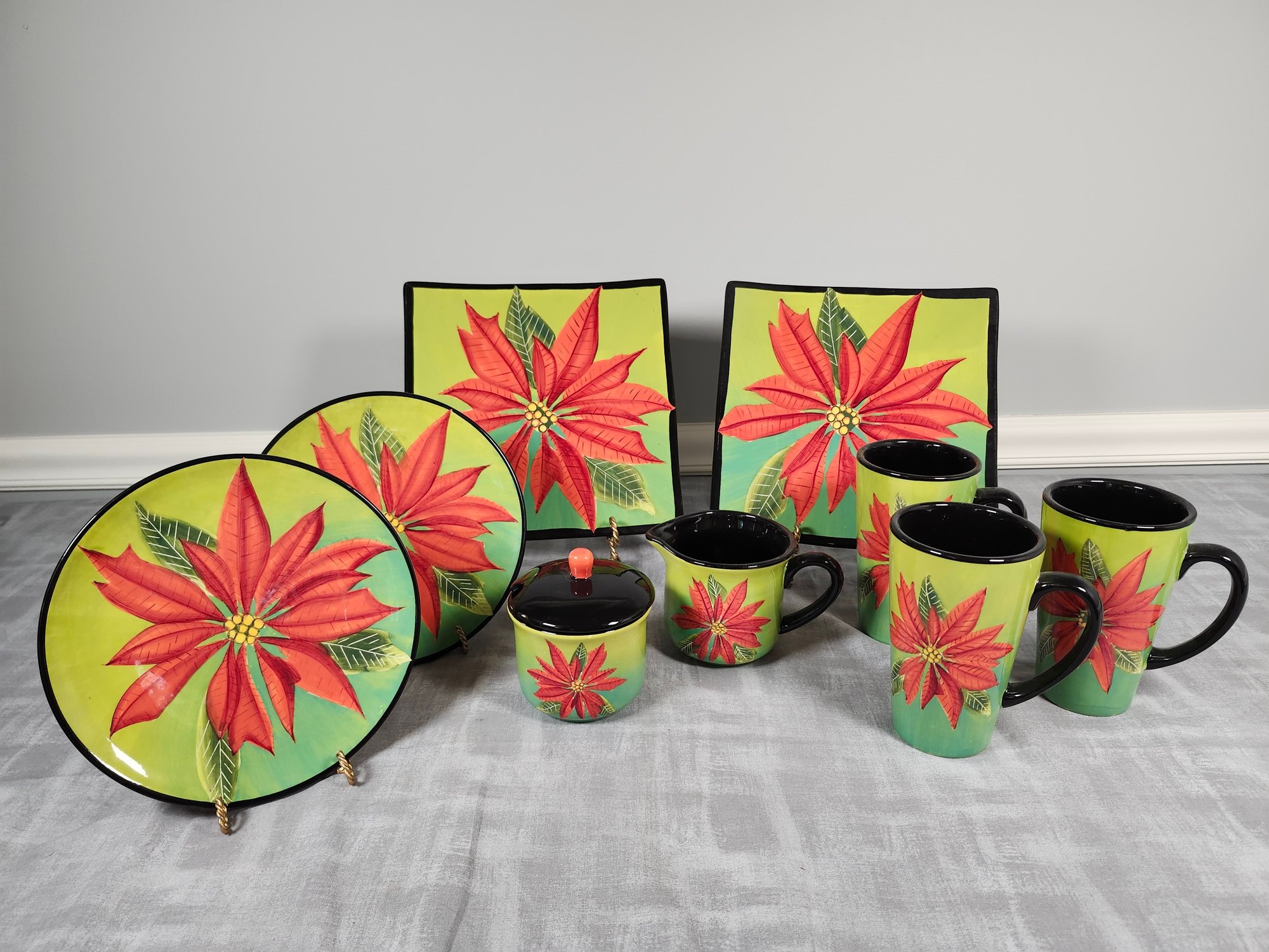 Naylor Designs Hand-Painted Holiday Dinnerware Set #40854941 ...