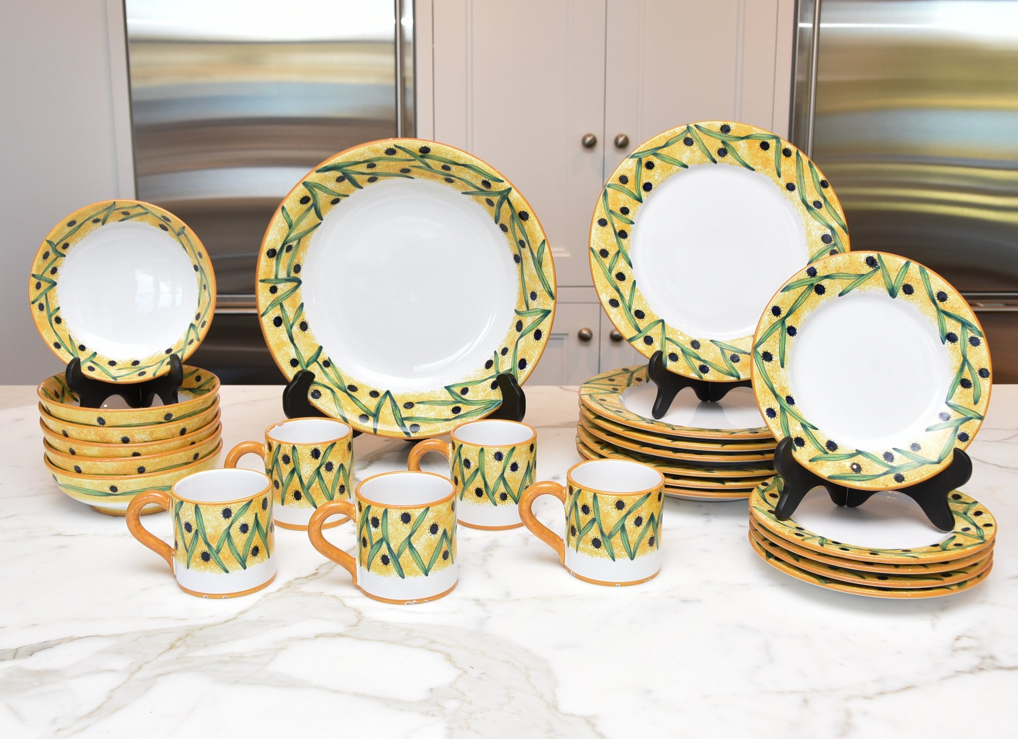 (24) Piece Susan Eslick Grazia-Deruta Italian Ceramic Tableware Set ...