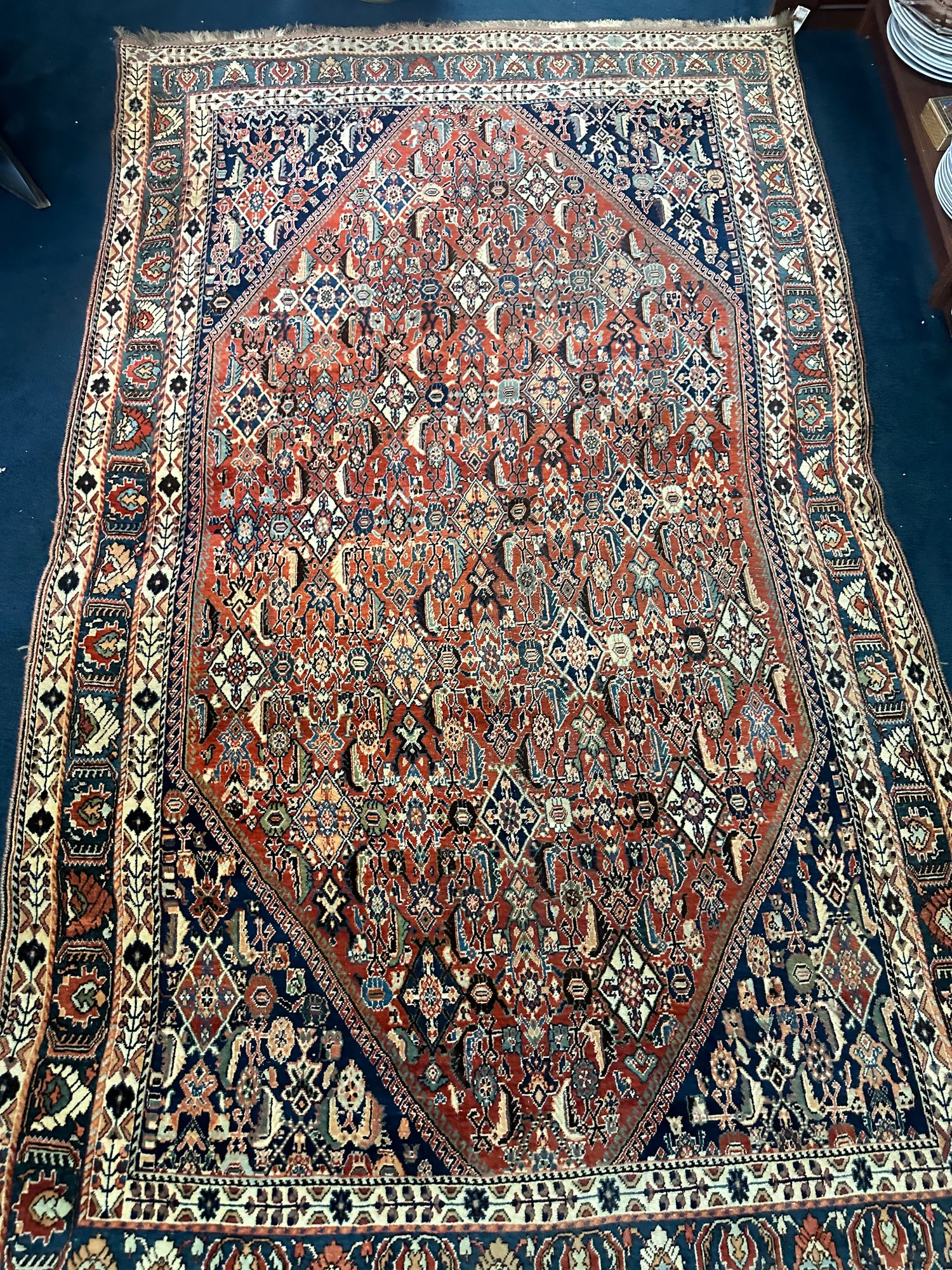 ANTIQUE MIDDLE EASTERN PERSIAN RUG #1922447 | Auctionninja.com