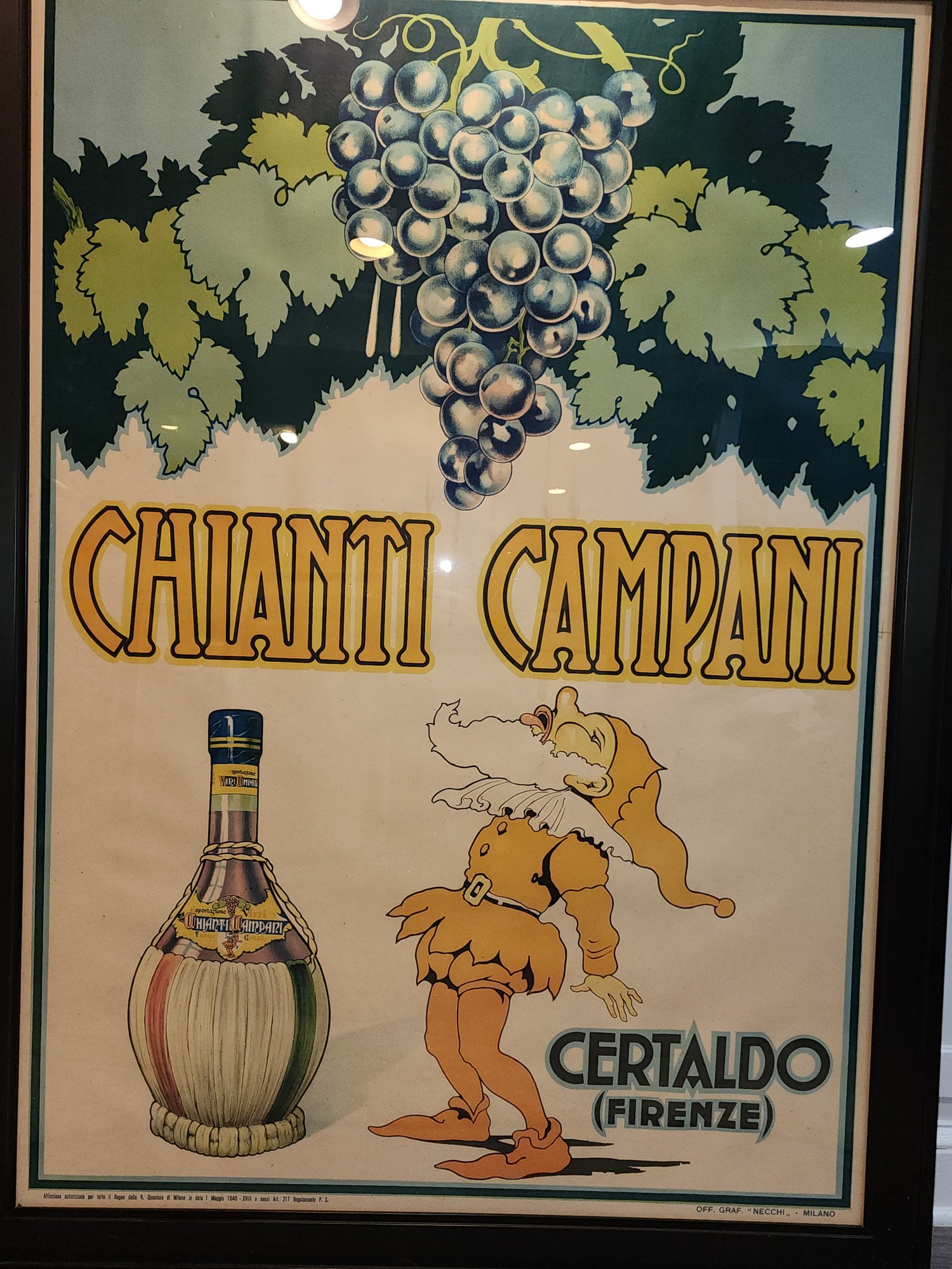Original 1939 Chianti Campani Poster On Linen #1917952 | Auctionninja.com