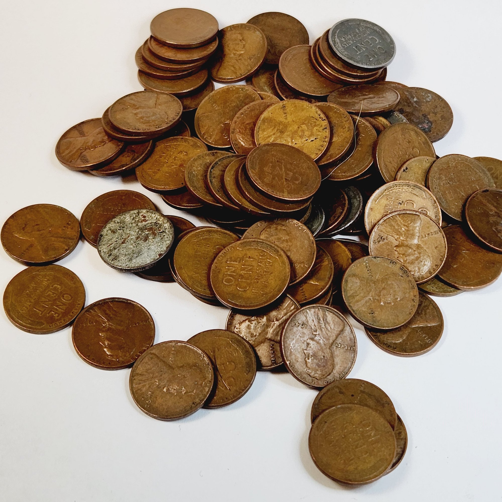 1940s Wheat Pennies (50 Plus) 80 Years Old (Copper Plus 1943 Steel ...