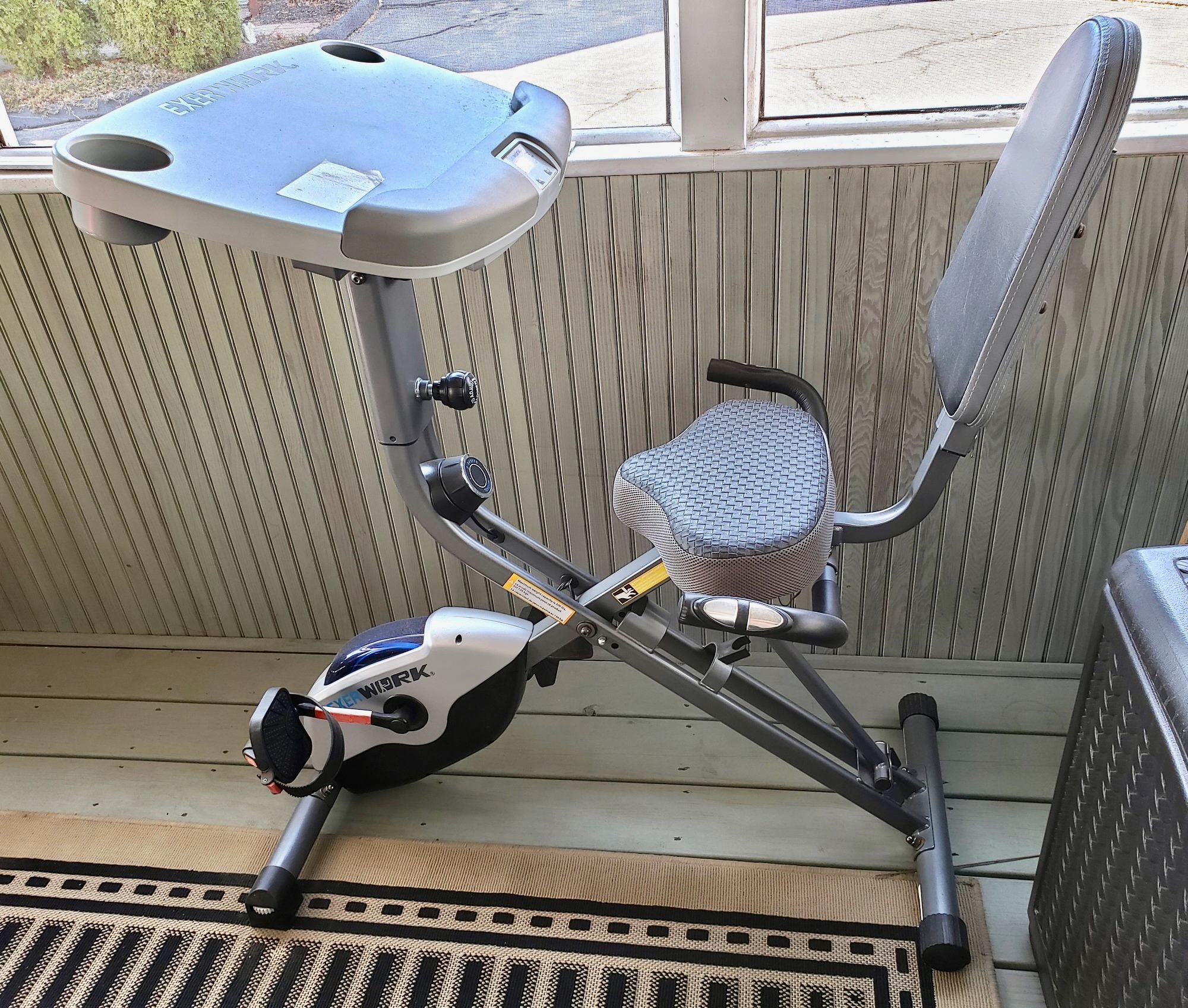 EXERWORK 1000 Fully Adjustable Desk Folding Exercise Bike #1483051 ...