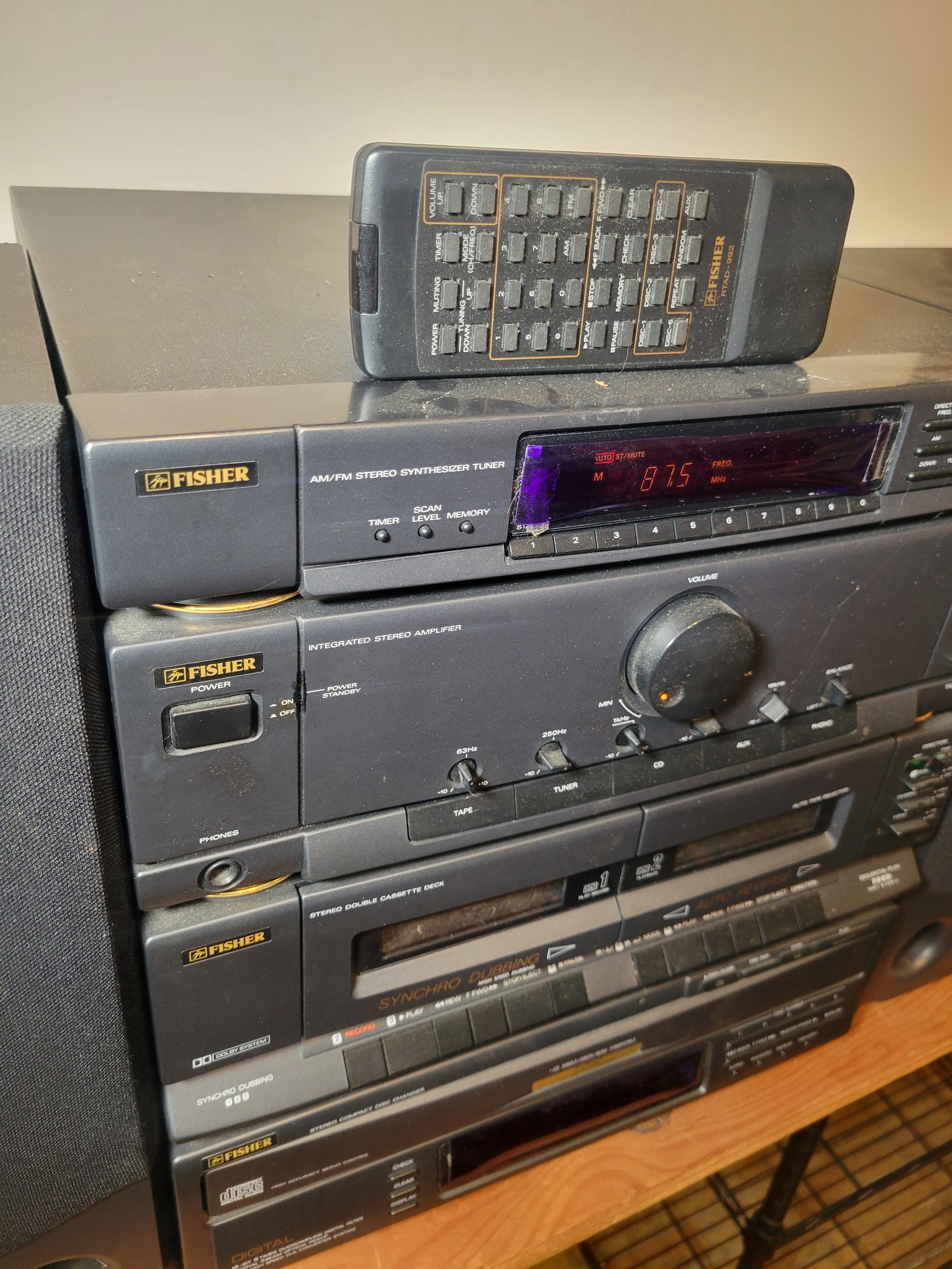 Fisher Classic Stereo System. Model TAD-992. Tested And Powers On