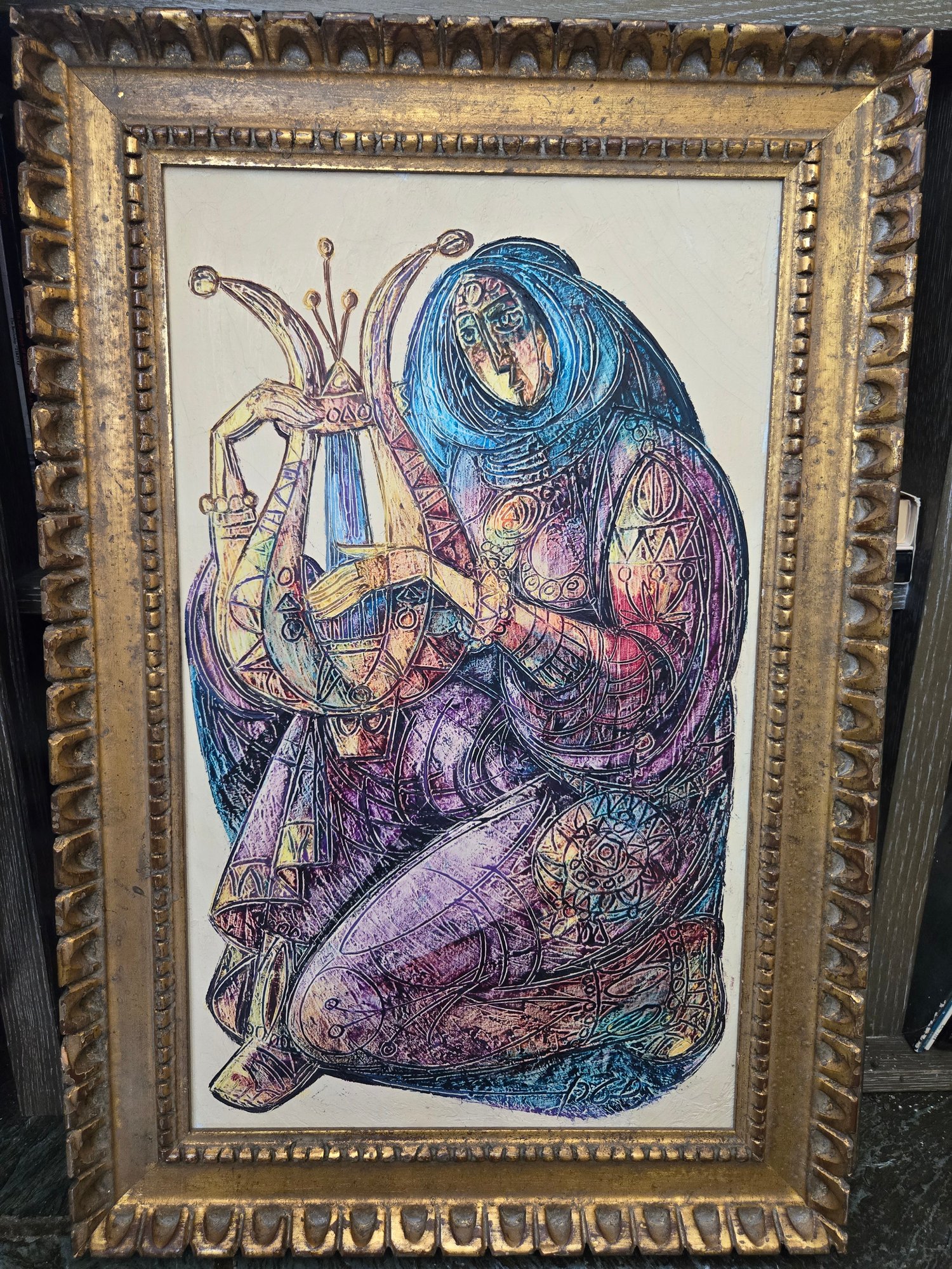 An Original Yossi Stern, Israeli Artist, Oil Painting Of Ancient Female ...