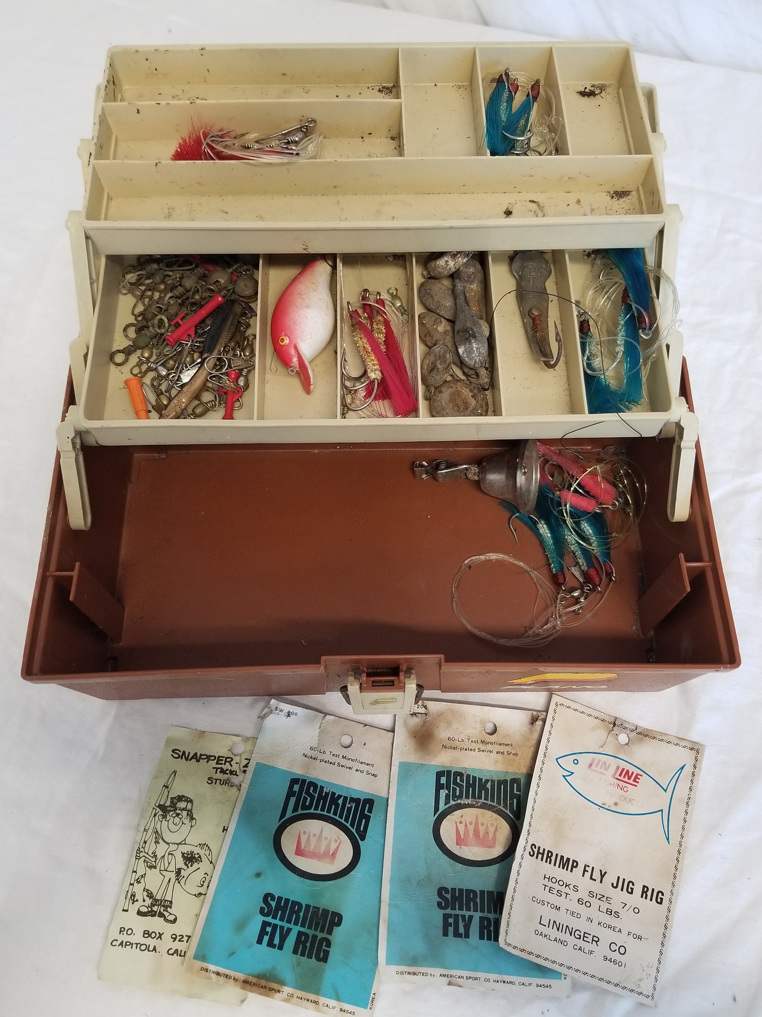 Vintage Plano 2200 Fishing Tackle Box & Contents #1921544 ...