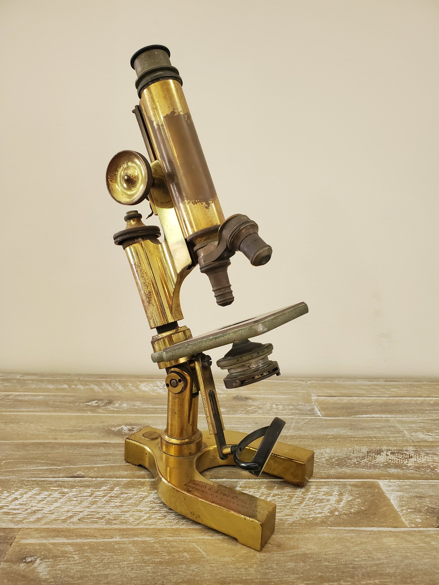 Antique Bausch & Lomb Brass Monocular Microscope #1938109 ...