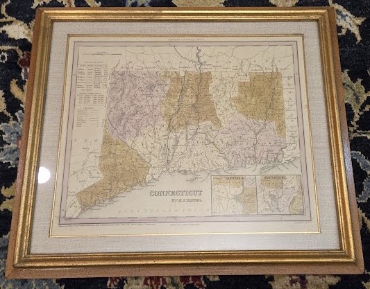 Vintage Framed H.S. Tanner Universal Atlas Map Of Connecticut #1950392 ...