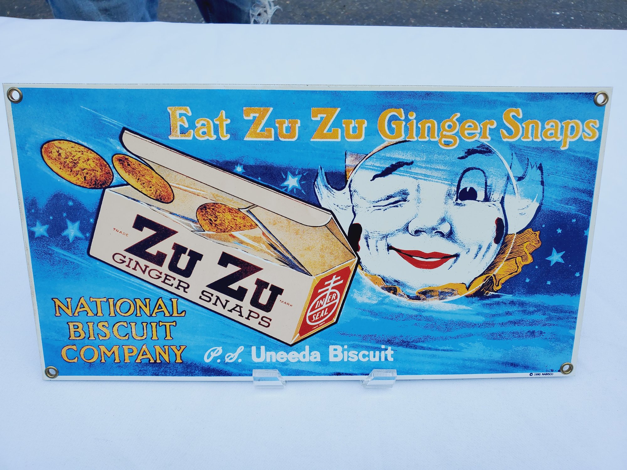 Ande Rooney Zu Zu Ginger Snaps Porcelain Reproduction Advertising Sign ...