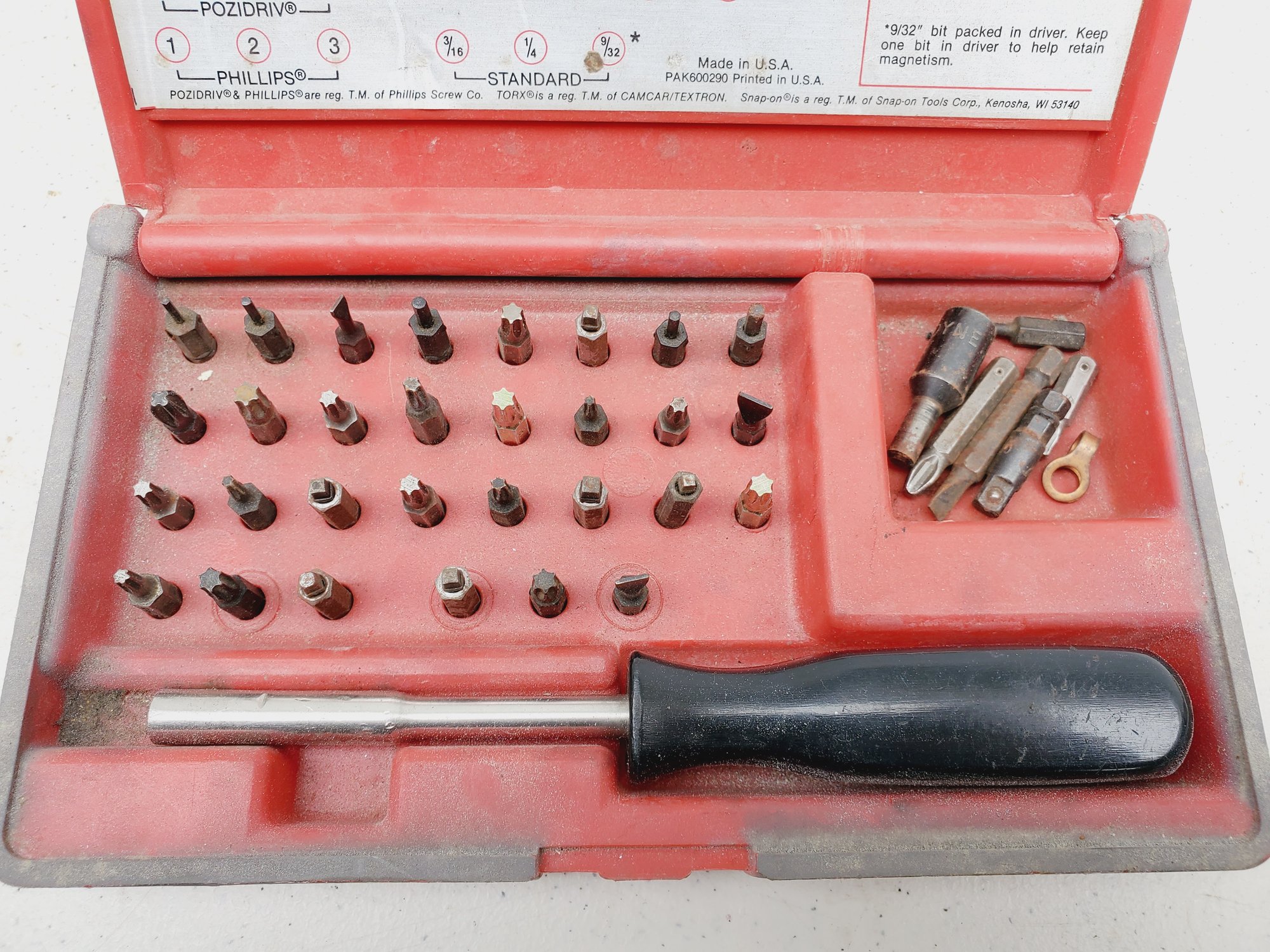 SNAP ON Black Handled Magnetic Screwdriver Set Model SSDM230 #1968596 ...