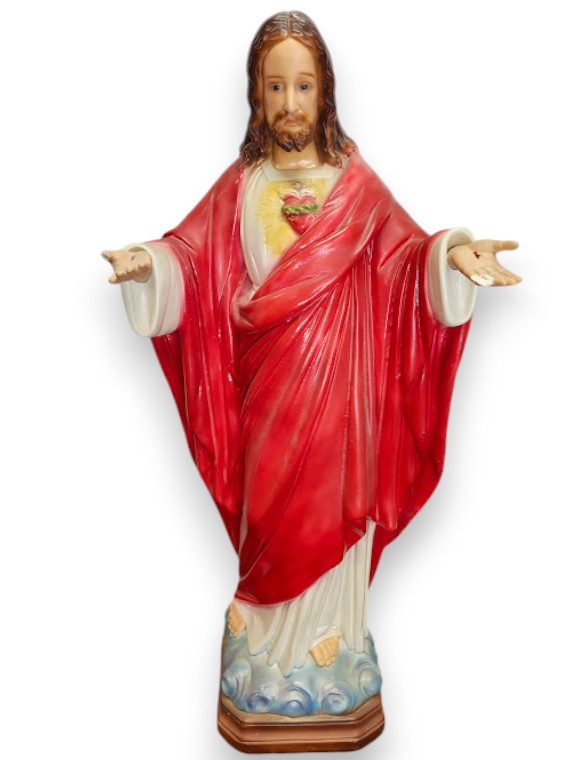 Vintage Plaster Statue Of "The Scared Heart Of Jesus" #1977773 ...