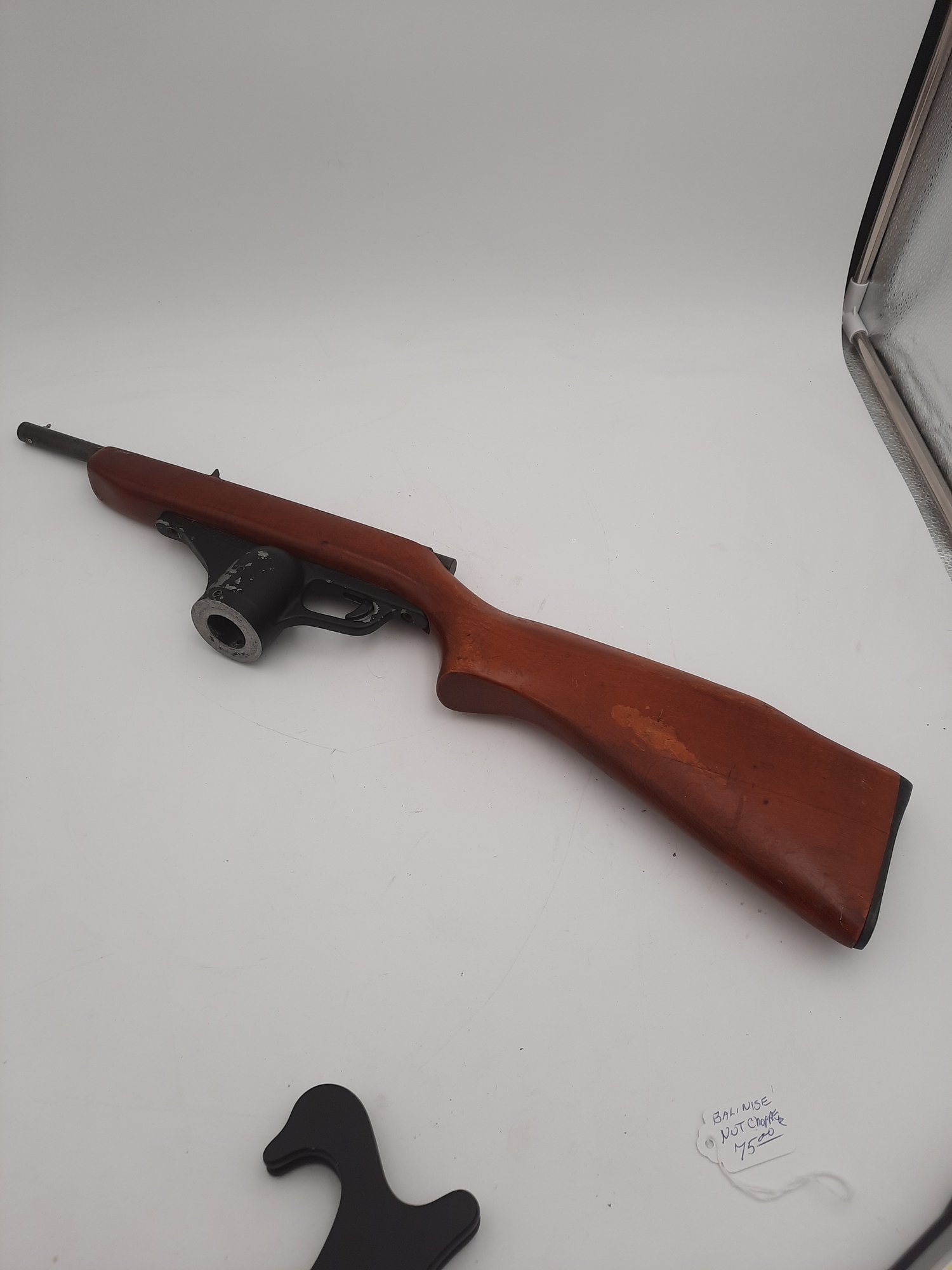 Vintage Oak And Metal Shooting Gallery Gun/Rifle- Carnival, Amusement ...