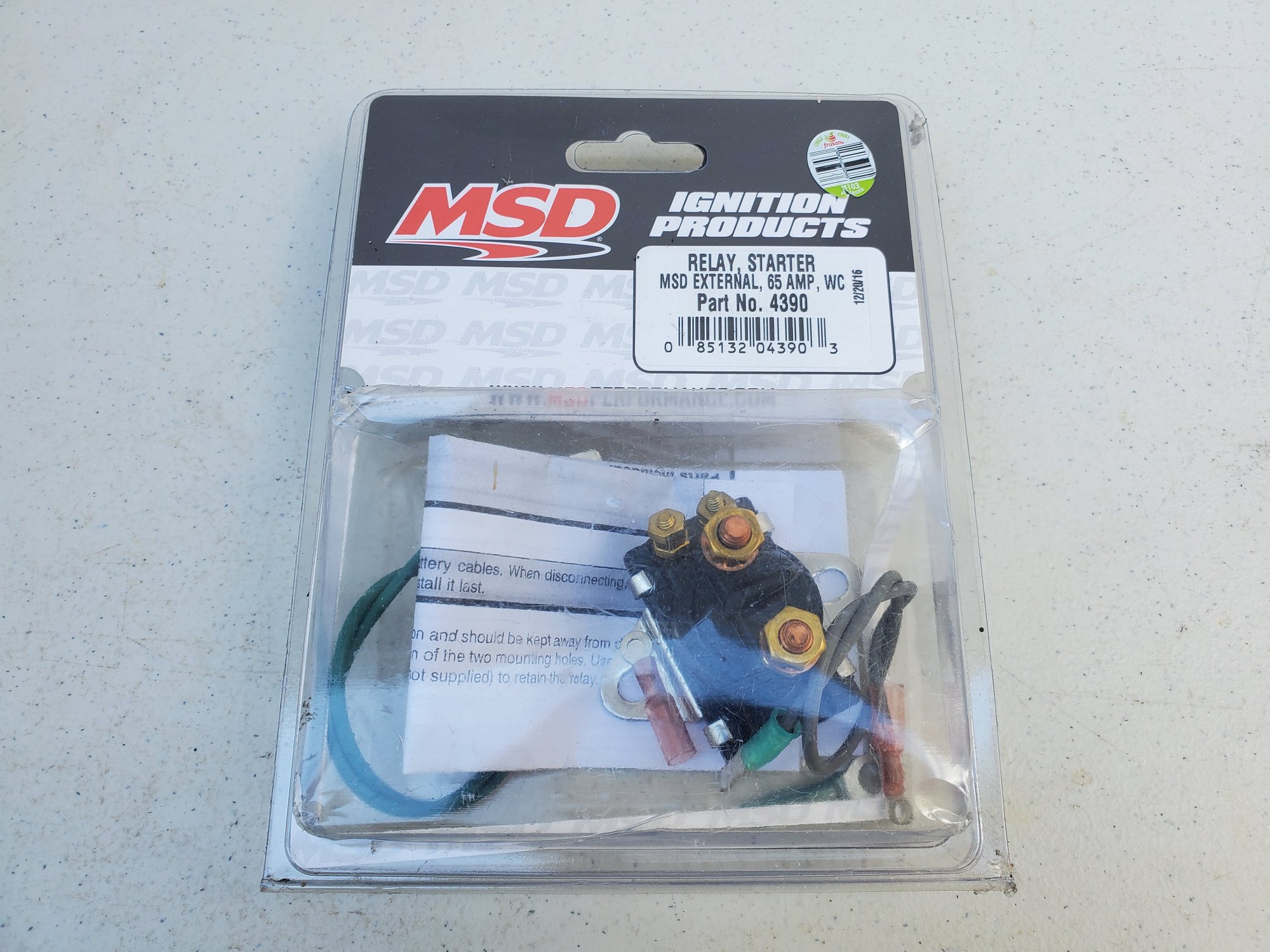 New MSD Performance Ignition Products Relay Starter MSD External 65 Amp ...