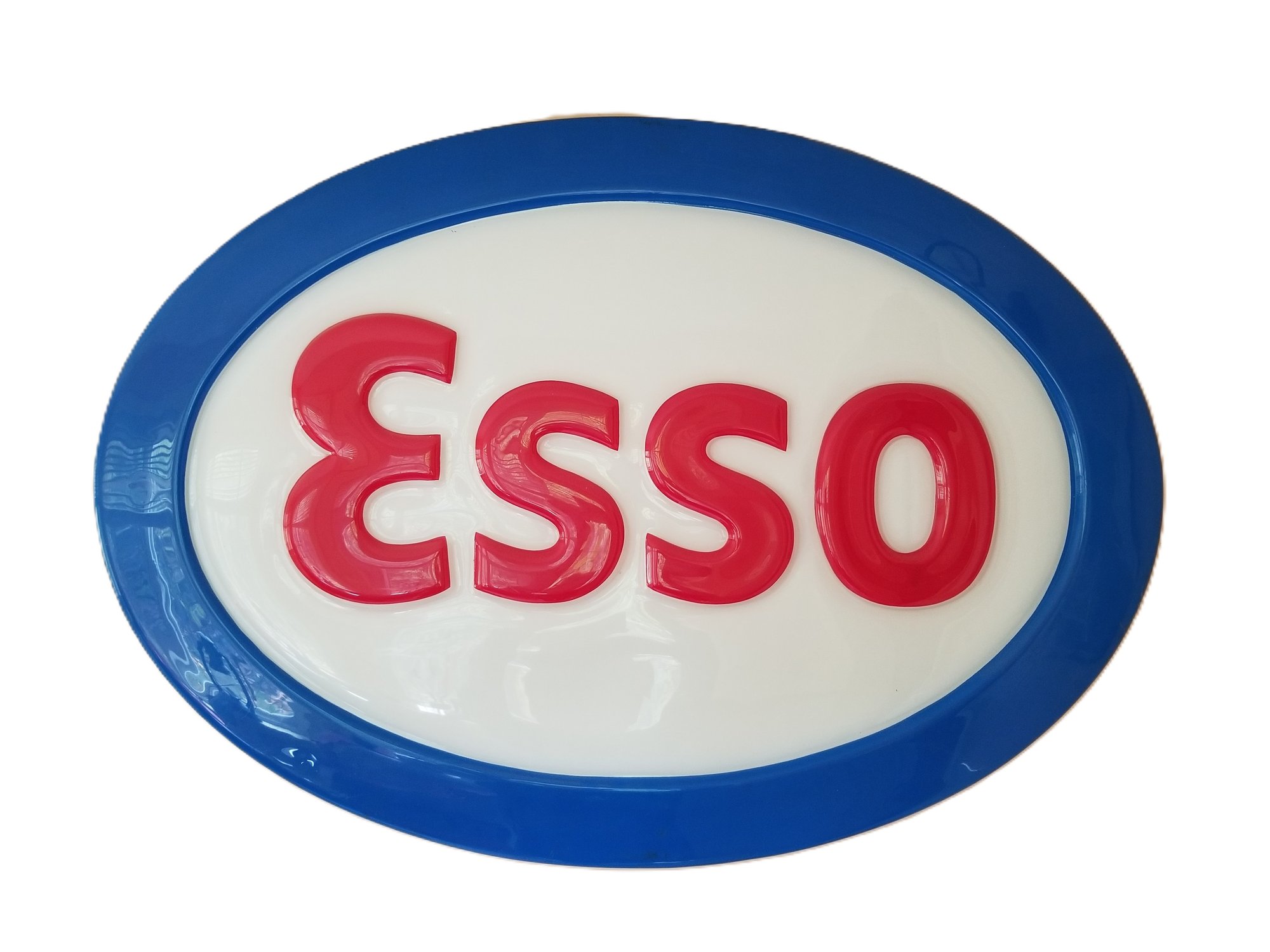 Large Vintage Esso Gas Station Man Cave Shop Garage Wall Sign Embossed ...