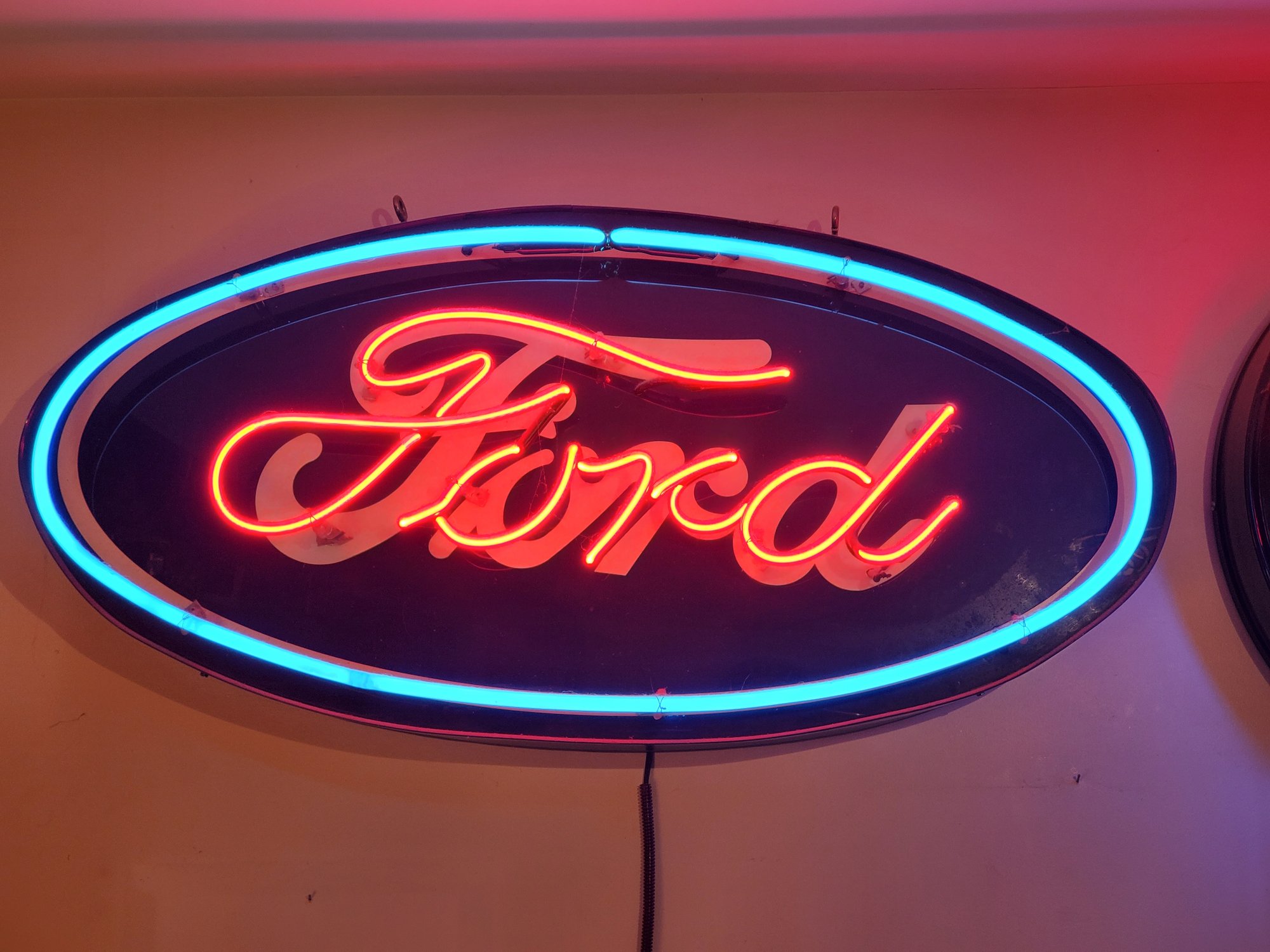 Large Vintage FORD Lighted Working Neon Wall Sign - Works!!! #1990258 ...