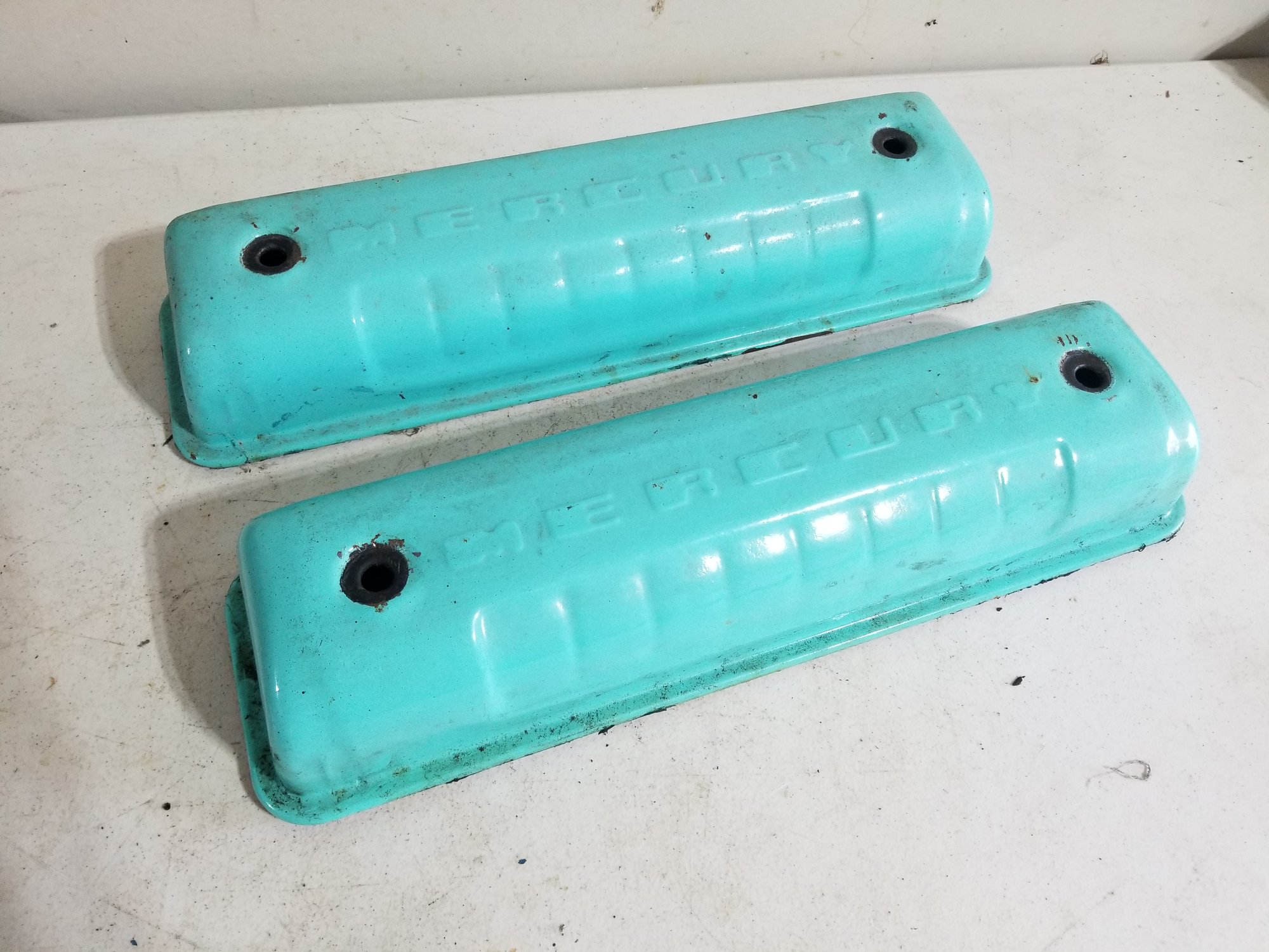 Vintage Mercury Y Block Engine Valve Covers #2001417 | Auctionninja.com
