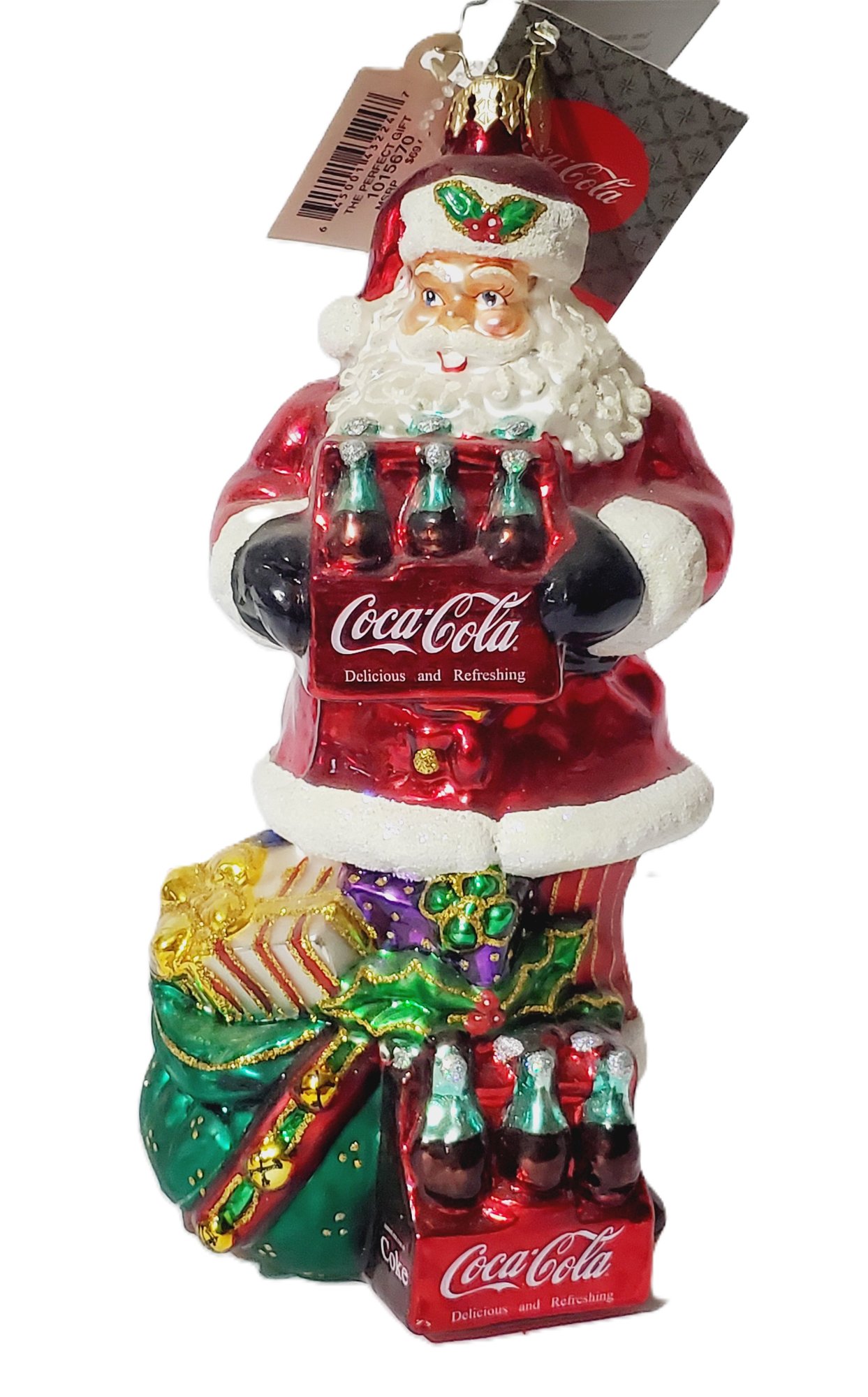 2010 Christopher Radko For Coca Cola The Perfect Gift Santa Claus Glass ...
