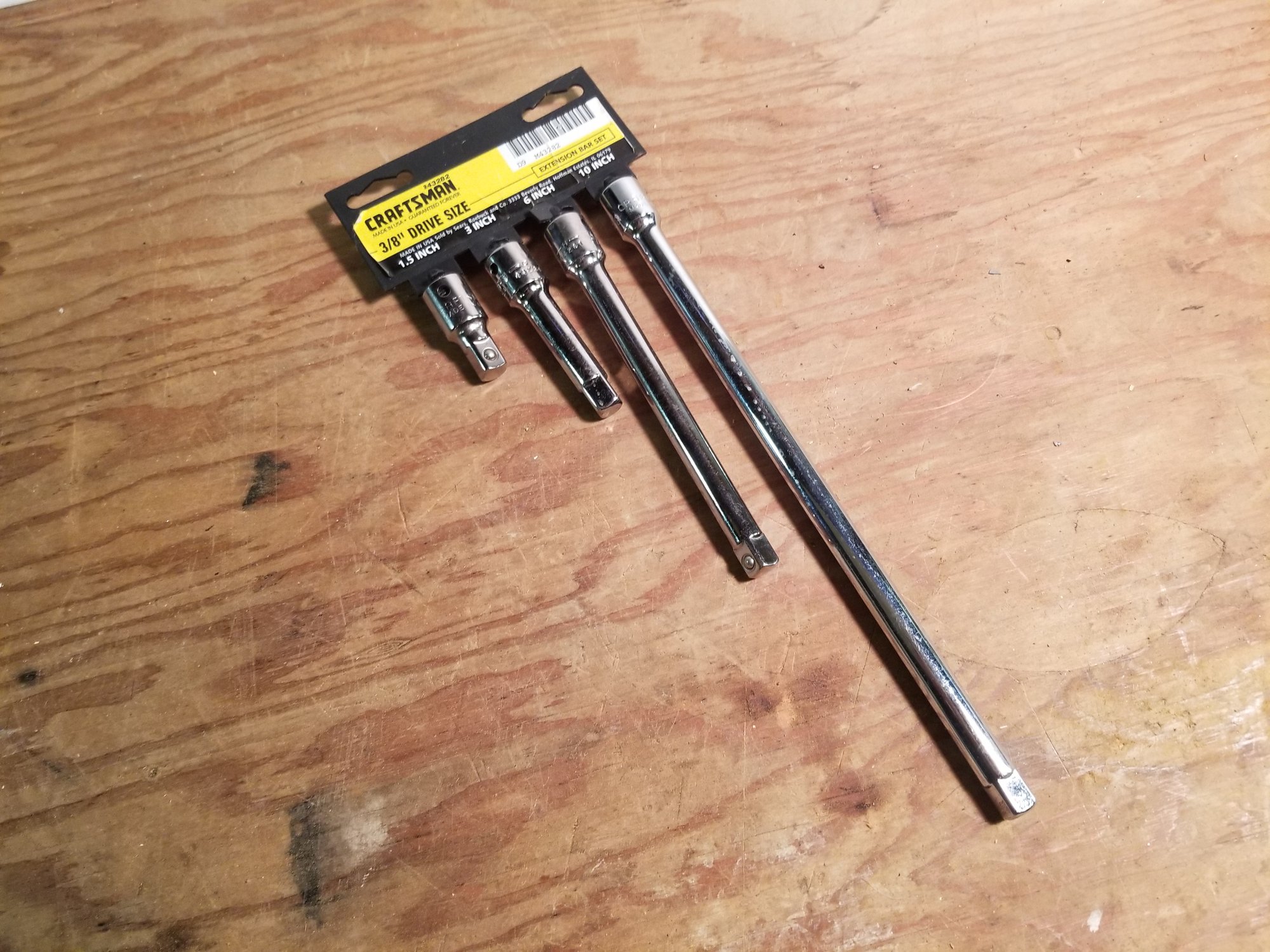 Craftsman Extension Bar Set 1.5 INCH 3 INCH 6 INCH 10 INCH Tool New ...