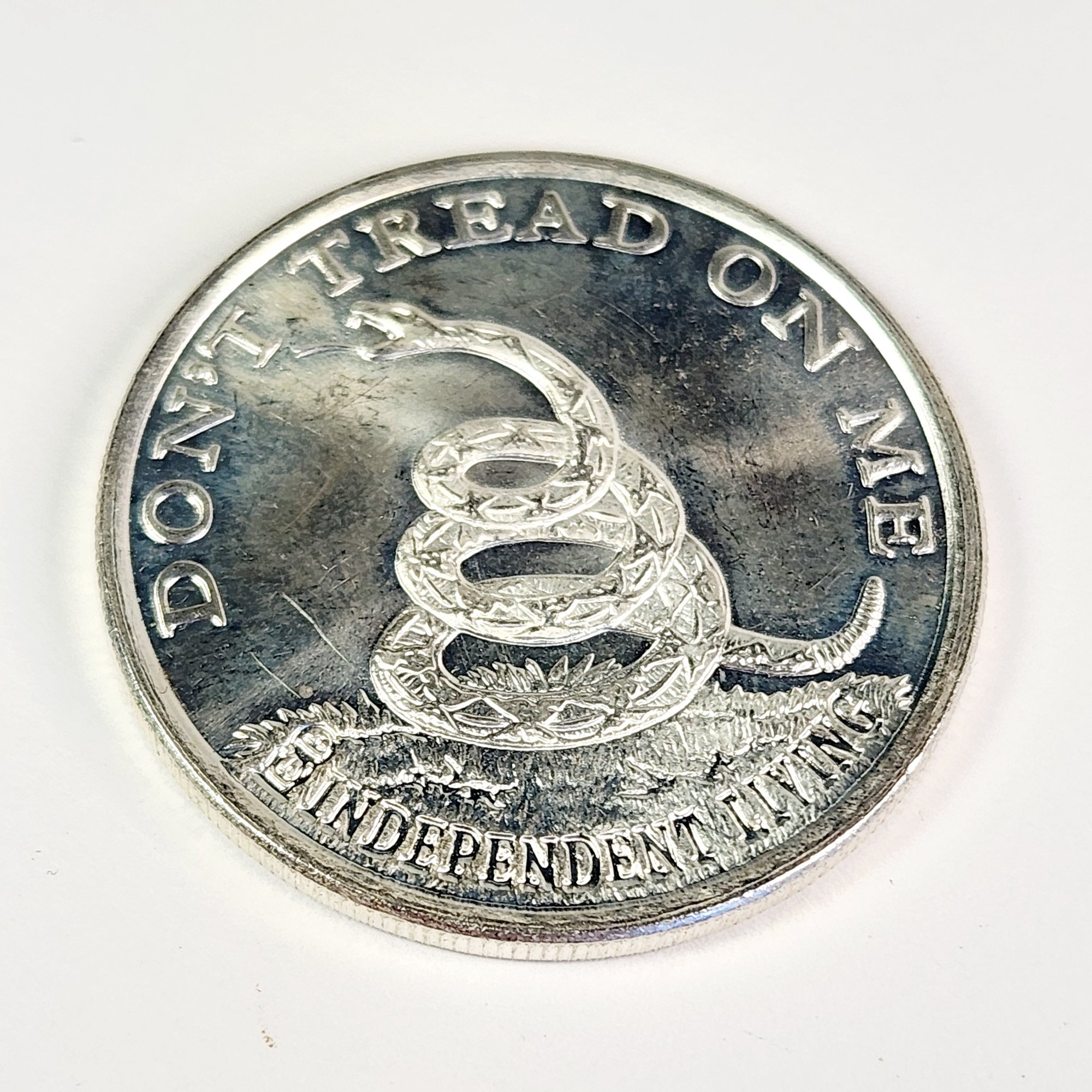 1 Oz .999 Fine PURE SILVER Coin "Don't Tread On Me " Boston Tea Party ...