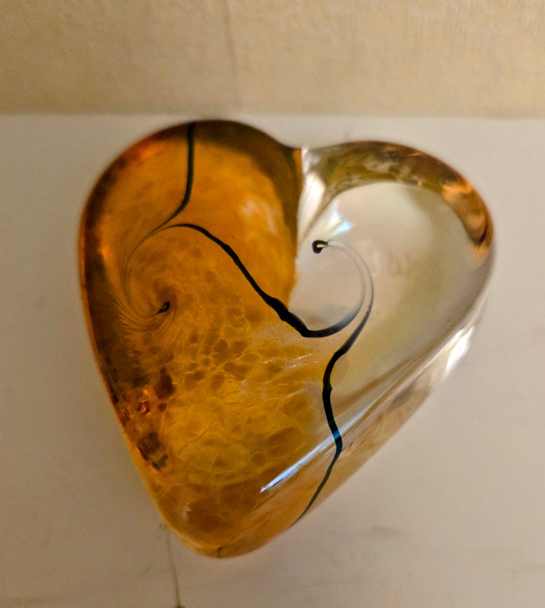 Robert Held Artisan Hand Blown Glass Heart - Last Of His Work #2086546 ...