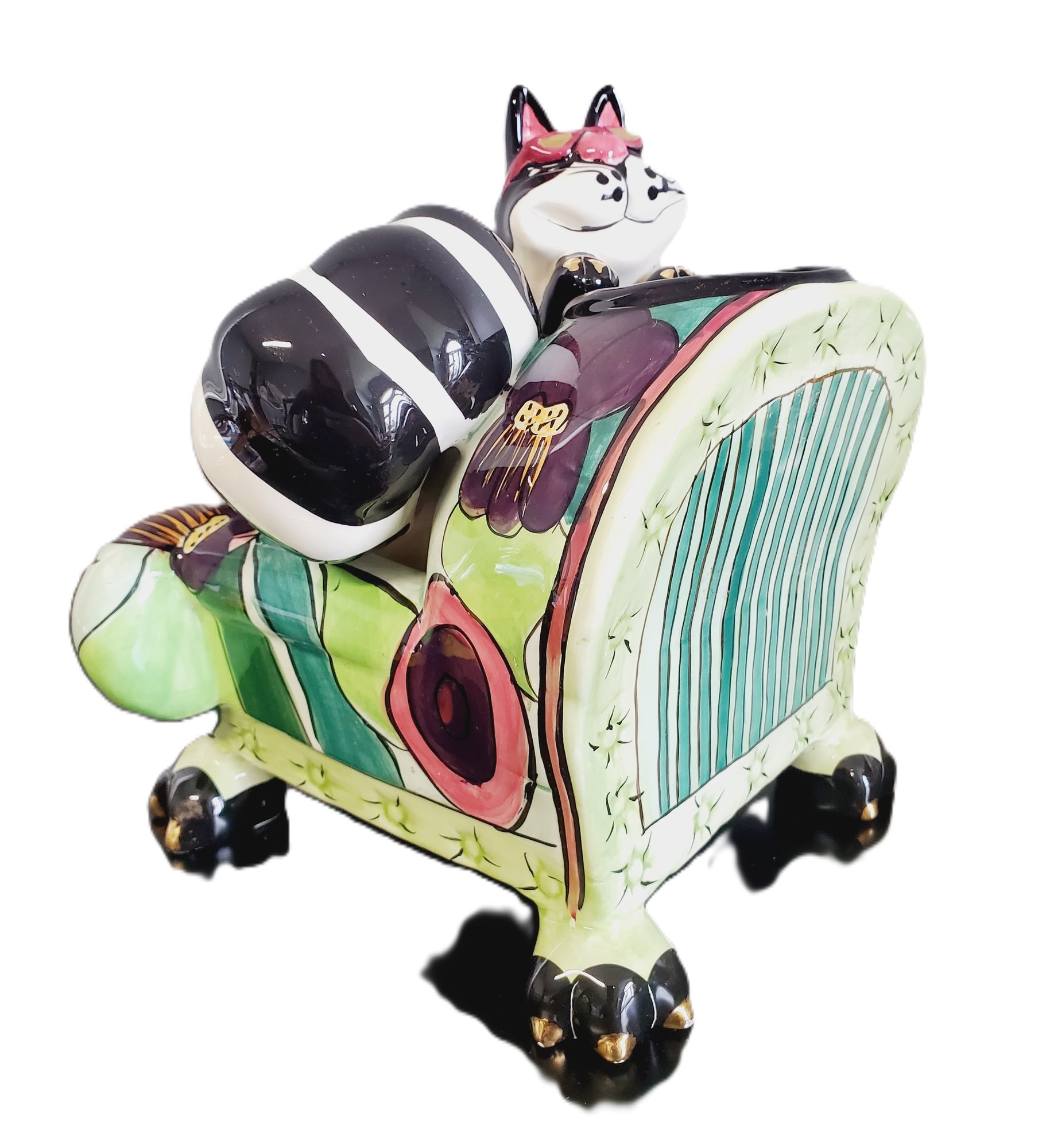 Vintage Large Swak Lynda Corneille Cheshire Cat Clancy Ceramic Tea ...