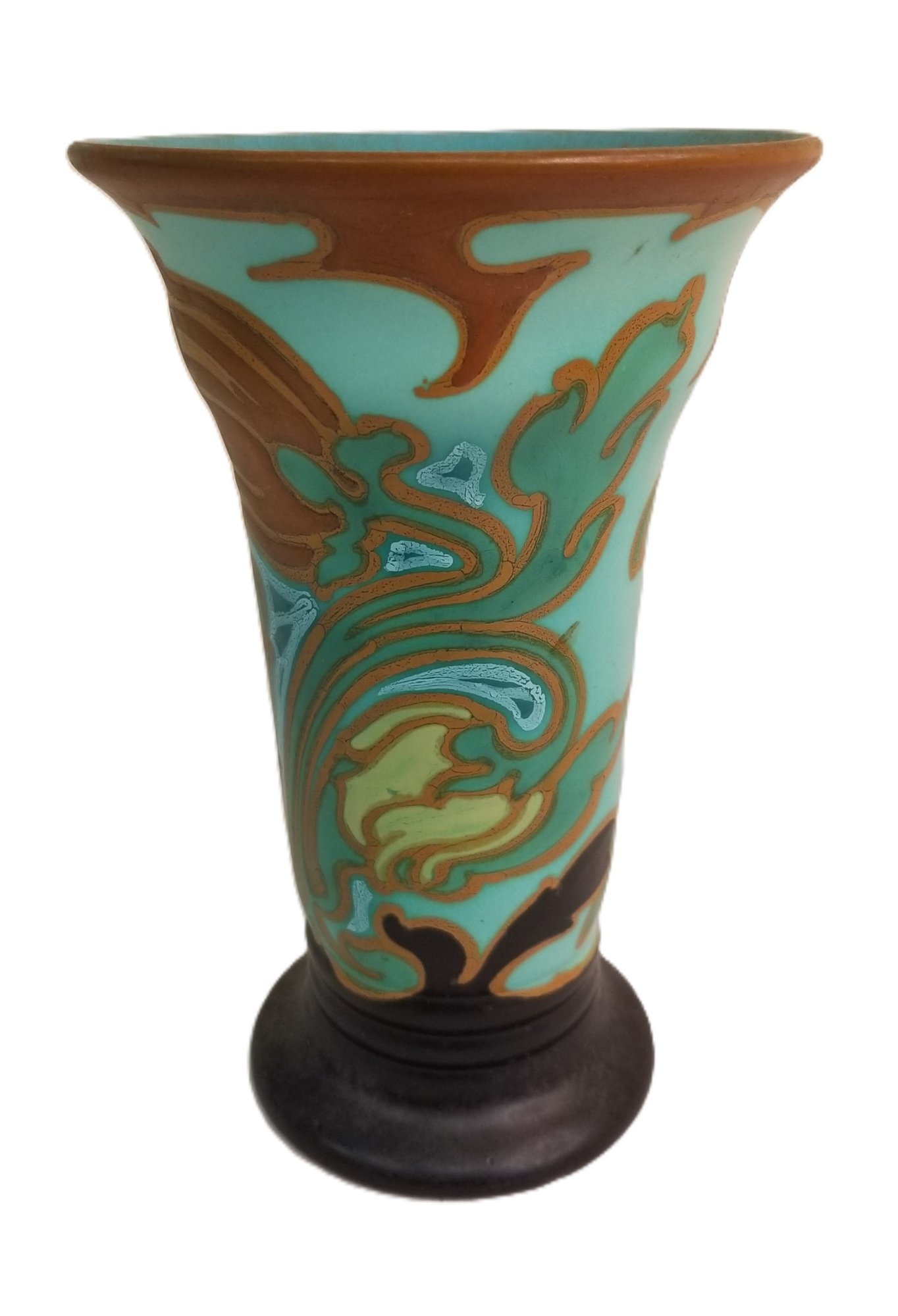 Vintage Green Gouda Aida Schoonhoven Vase Signed & Numbered - Made In ...