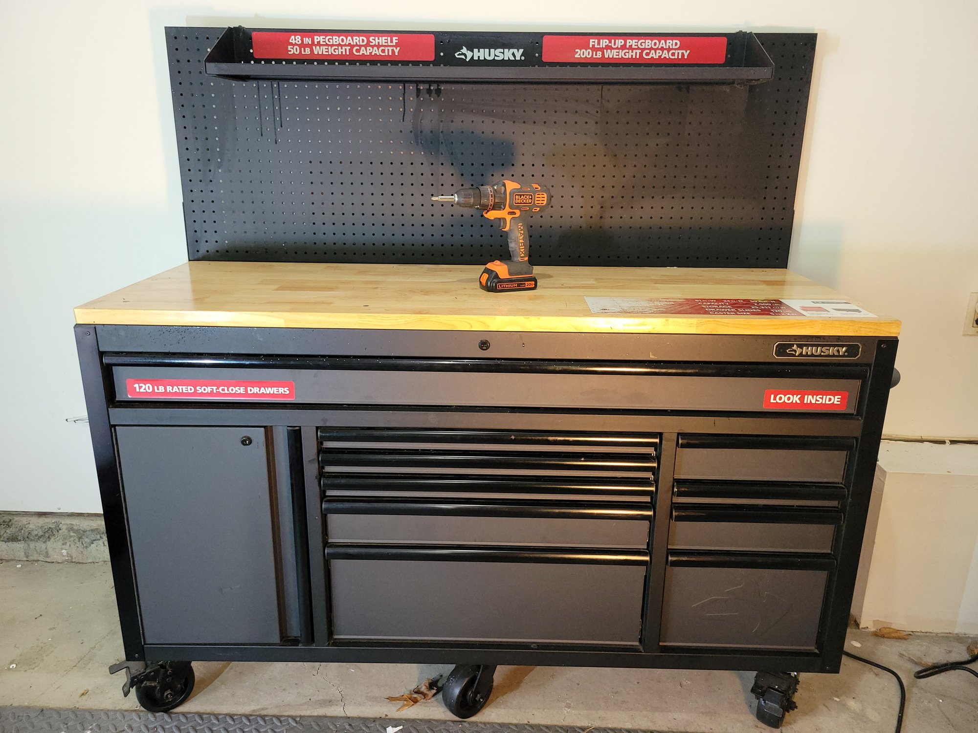 Husky Powered Work Bench In Great Shape. With Contents. #2121072 ...