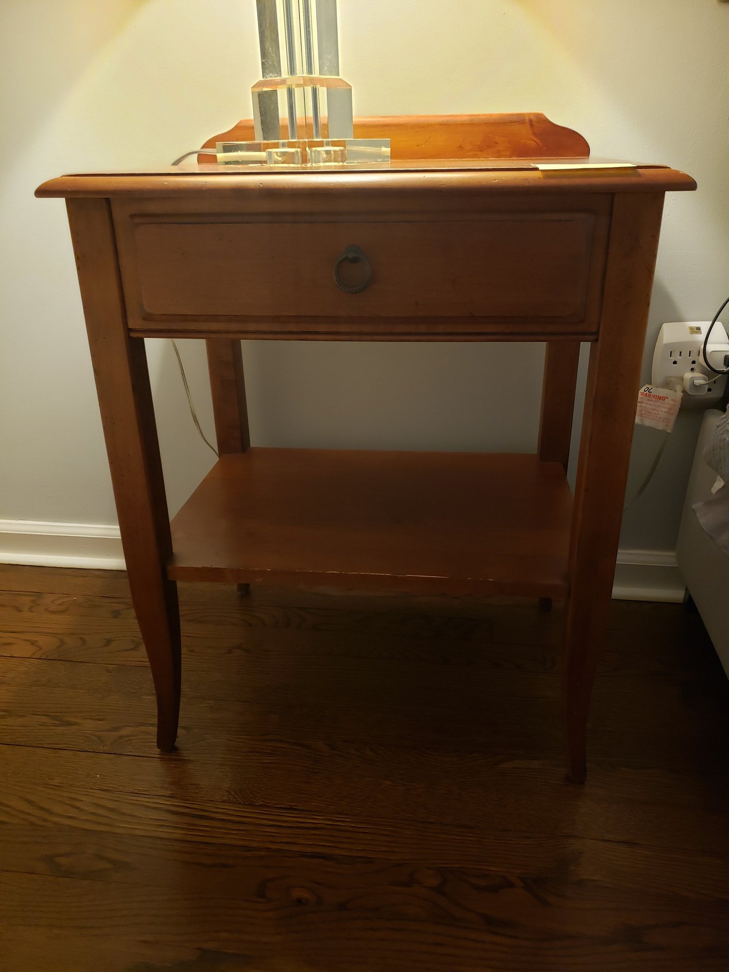 Pair Of Ethan Allen French Country Solid Maple Bedside Table #2135620 | Auctionninja.com