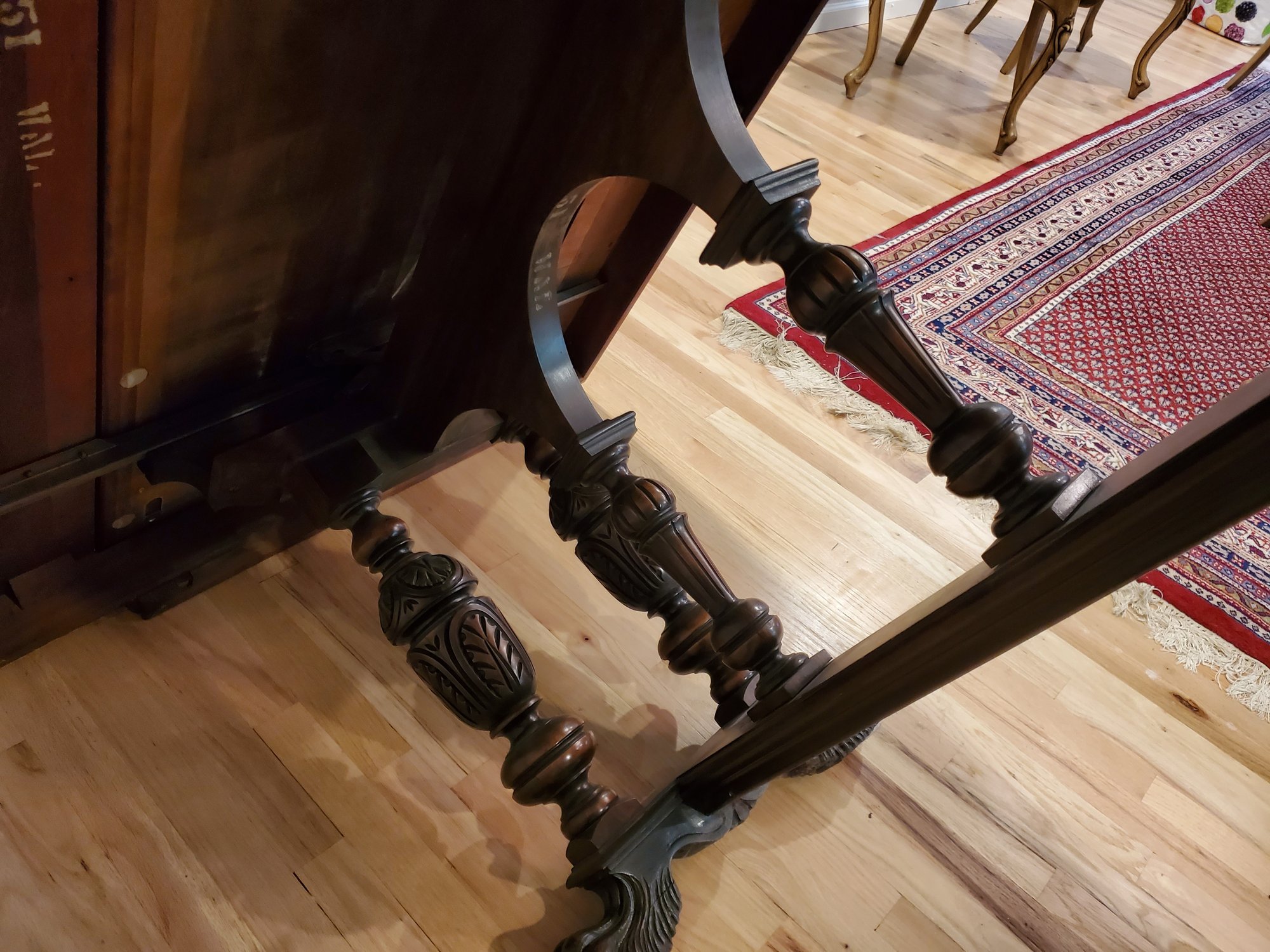 Vintage American Renaissance Extension Library / Dining Table ...