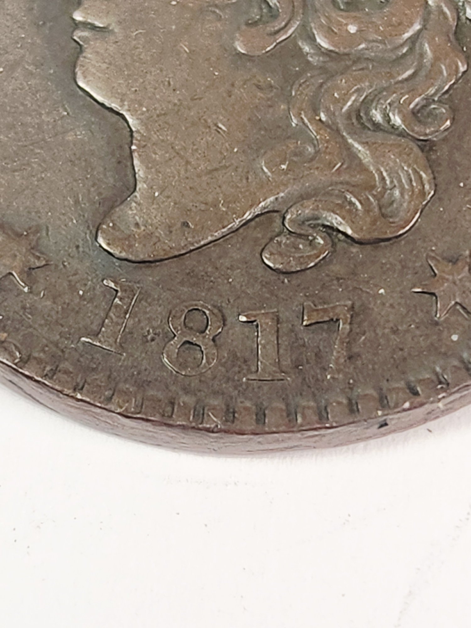 Rare.. 1817 U.S. Large Cent (208 Years Old) #2153237 | Auctionninja.com