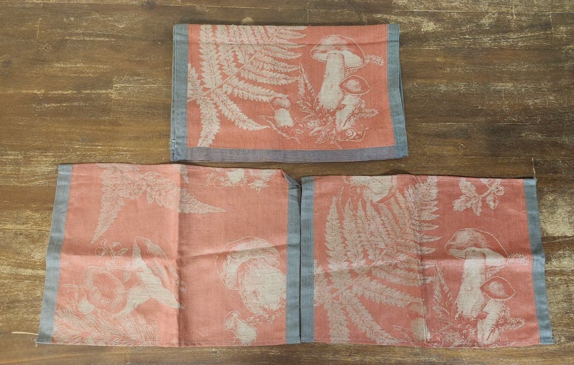 Rare Williams Sonoma Woodland Mushroom Table Runner & Mats Made In ...