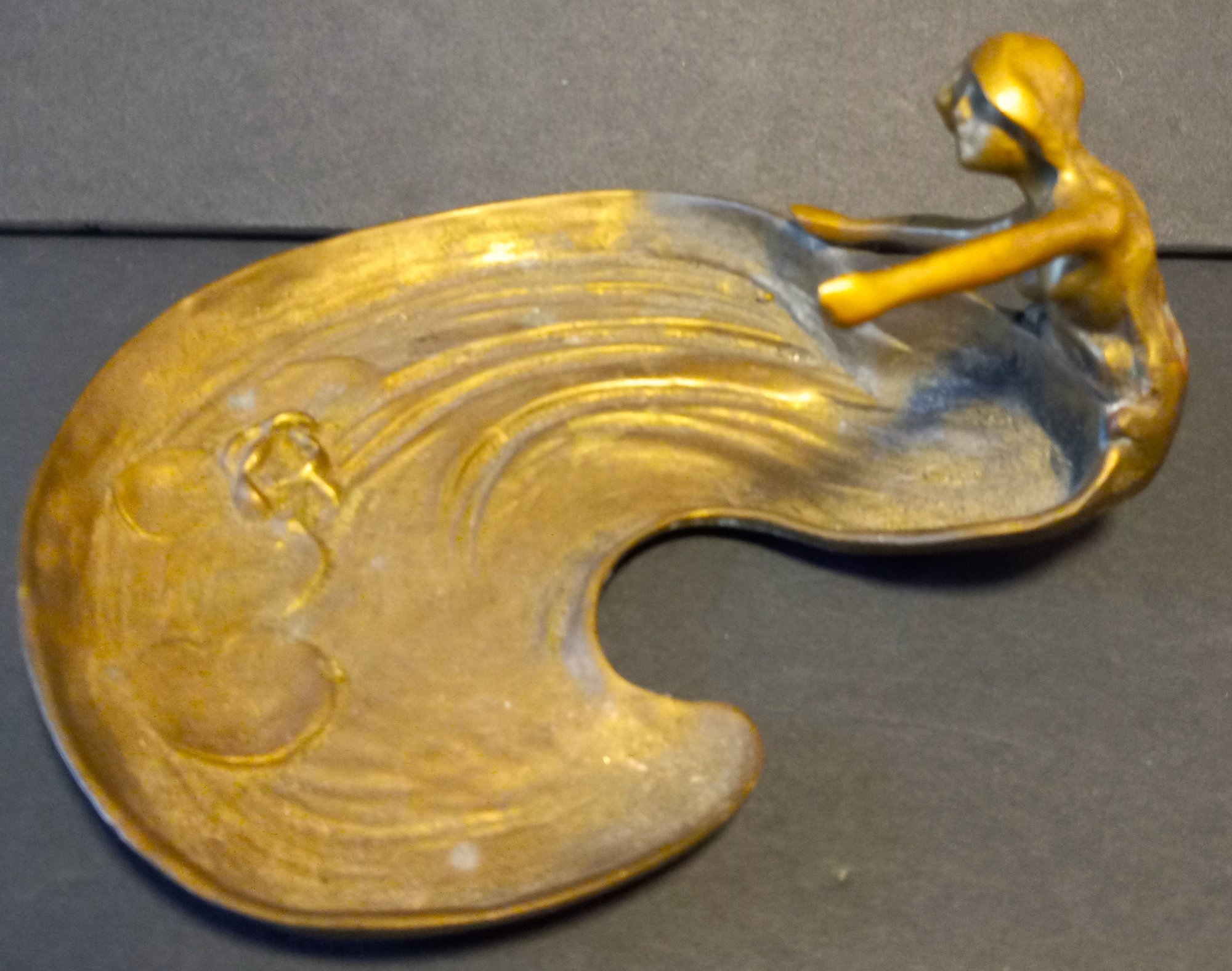 Antique Bronze Figural Coin Trinket Dish #40850796 | Auctionninja.com