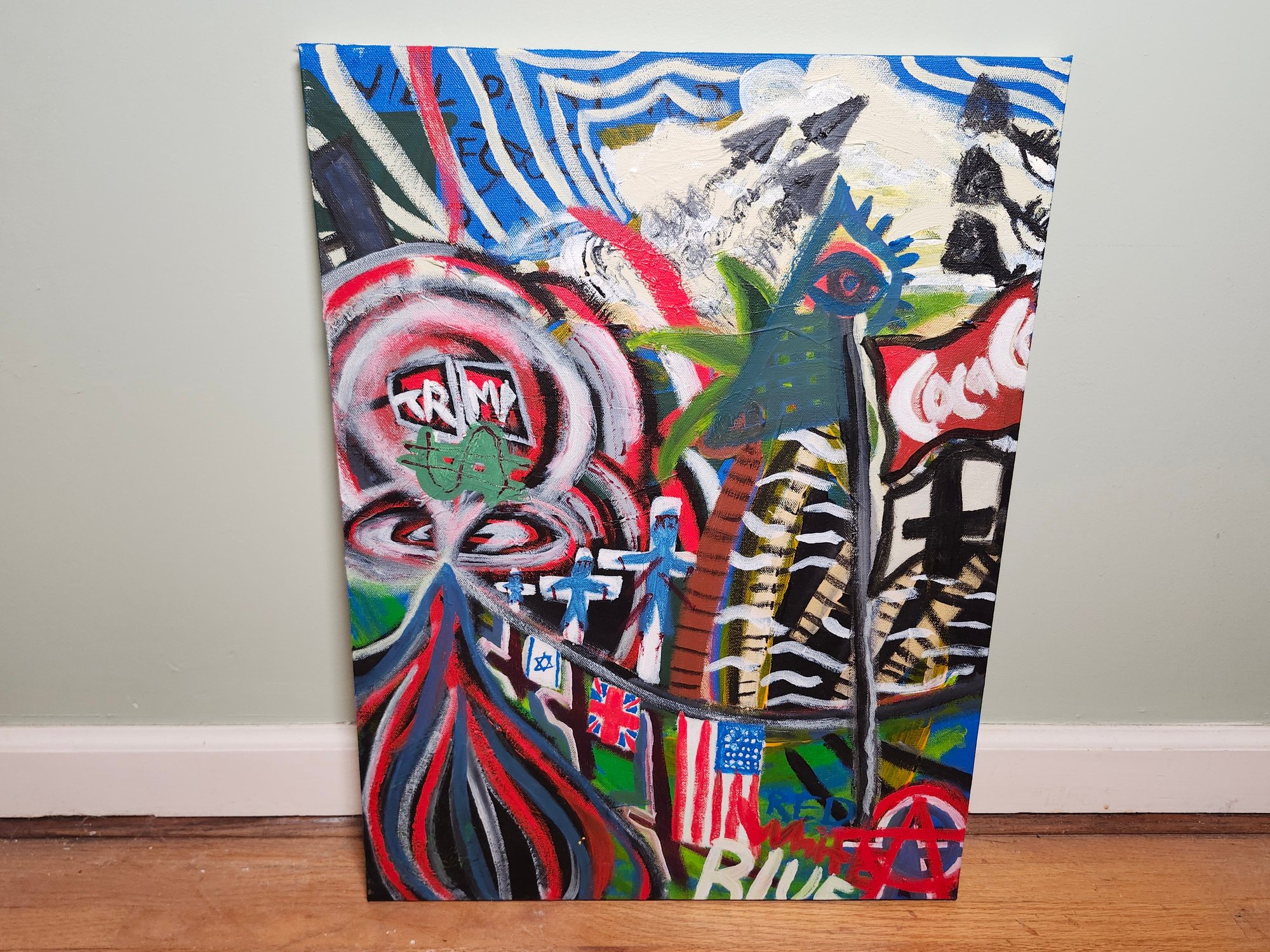 Dynamic Morgan Pickering Original - Abstract With Powerful Political ...