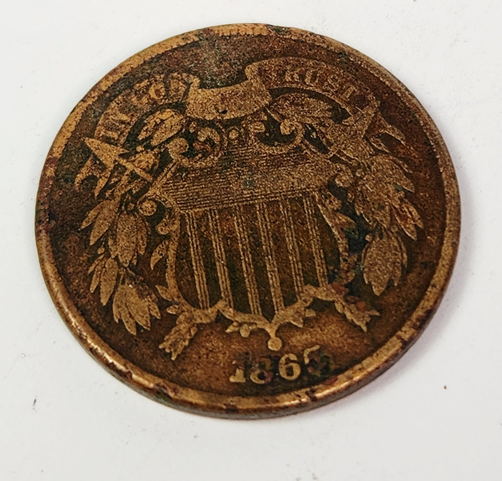 1865 2 Cent Coin U.S. Antique #2236972 | Auctionninja.com