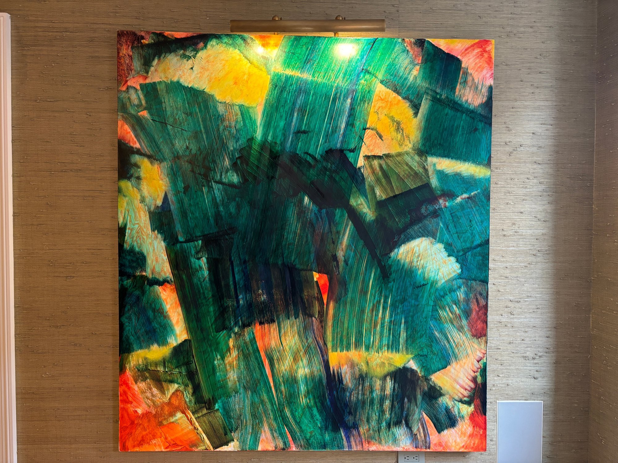 Matthew Fischer (b. 1970) Monumental Abstract Oil Painting, 70 X 63 In ...