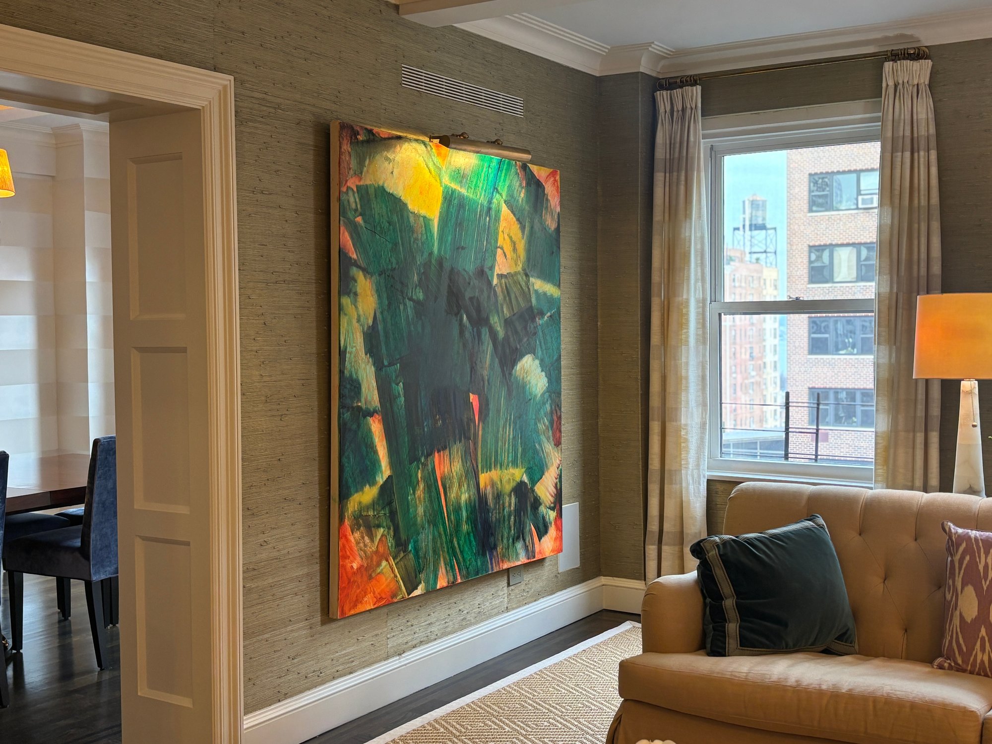Matthew Fischer (b. 1970) Monumental Abstract Oil Painting, 70 X 63 In ...