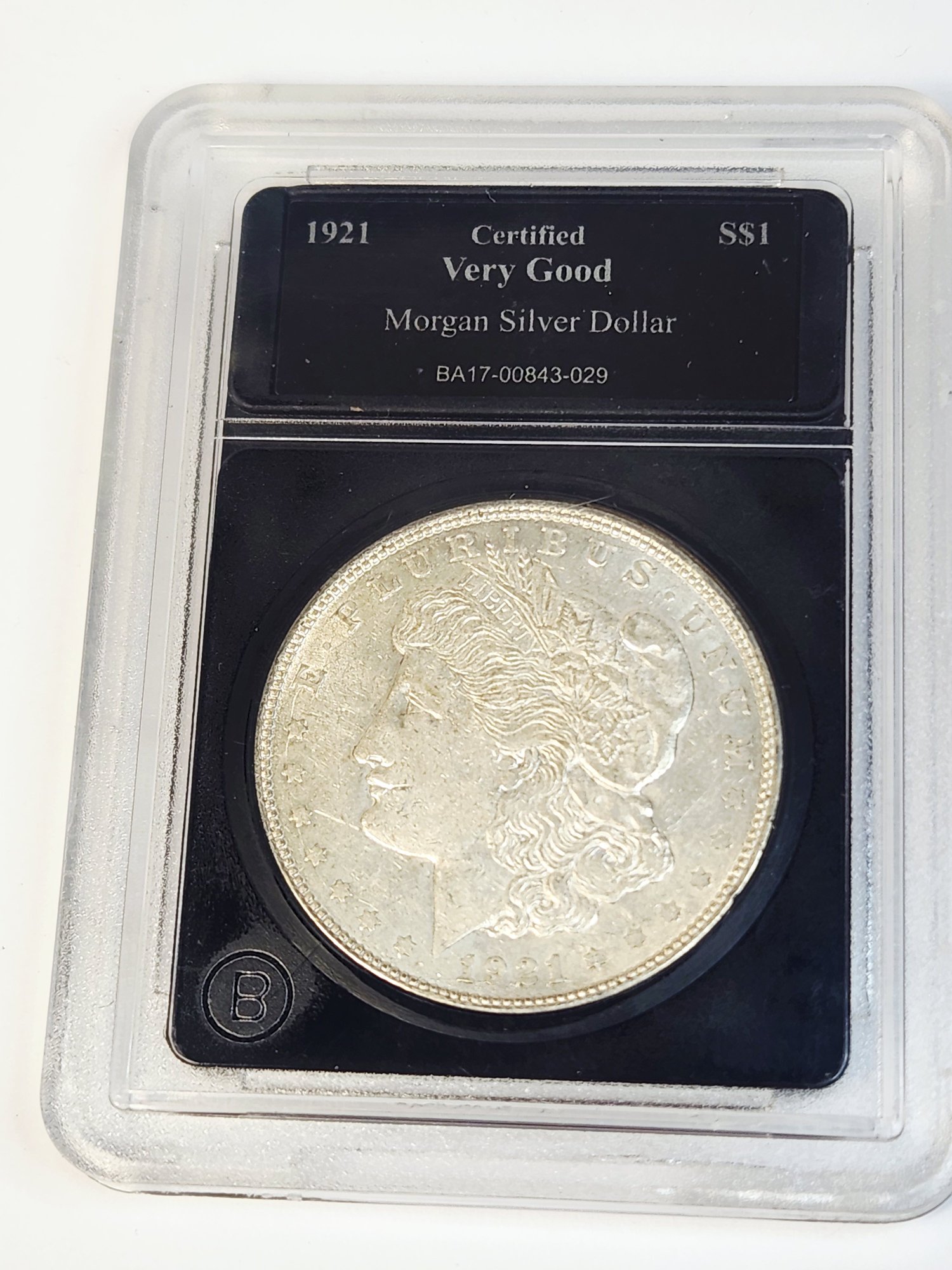 1921-D Morgan SILVER Dollar (last Year) 104 Years Old Slab Case ...