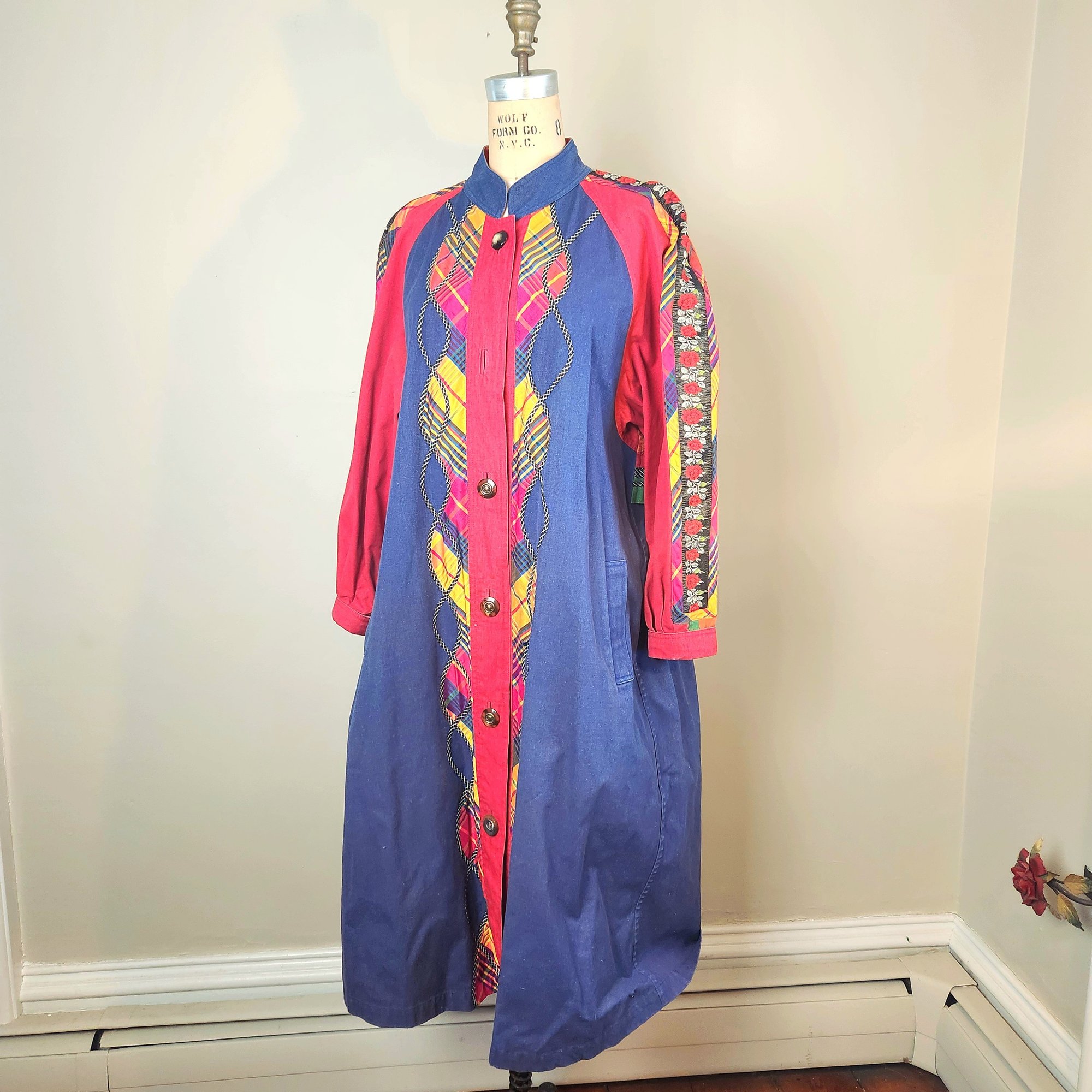 Koos Van Den Akker Patchwork Long Button Down Coat #2255343 ...