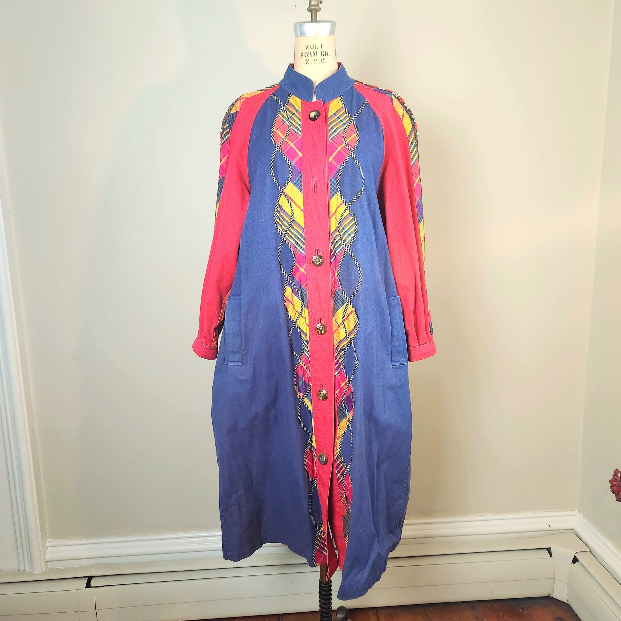 Koos Van Den Akker Patchwork Long Button Down Coat #2255343 ...
