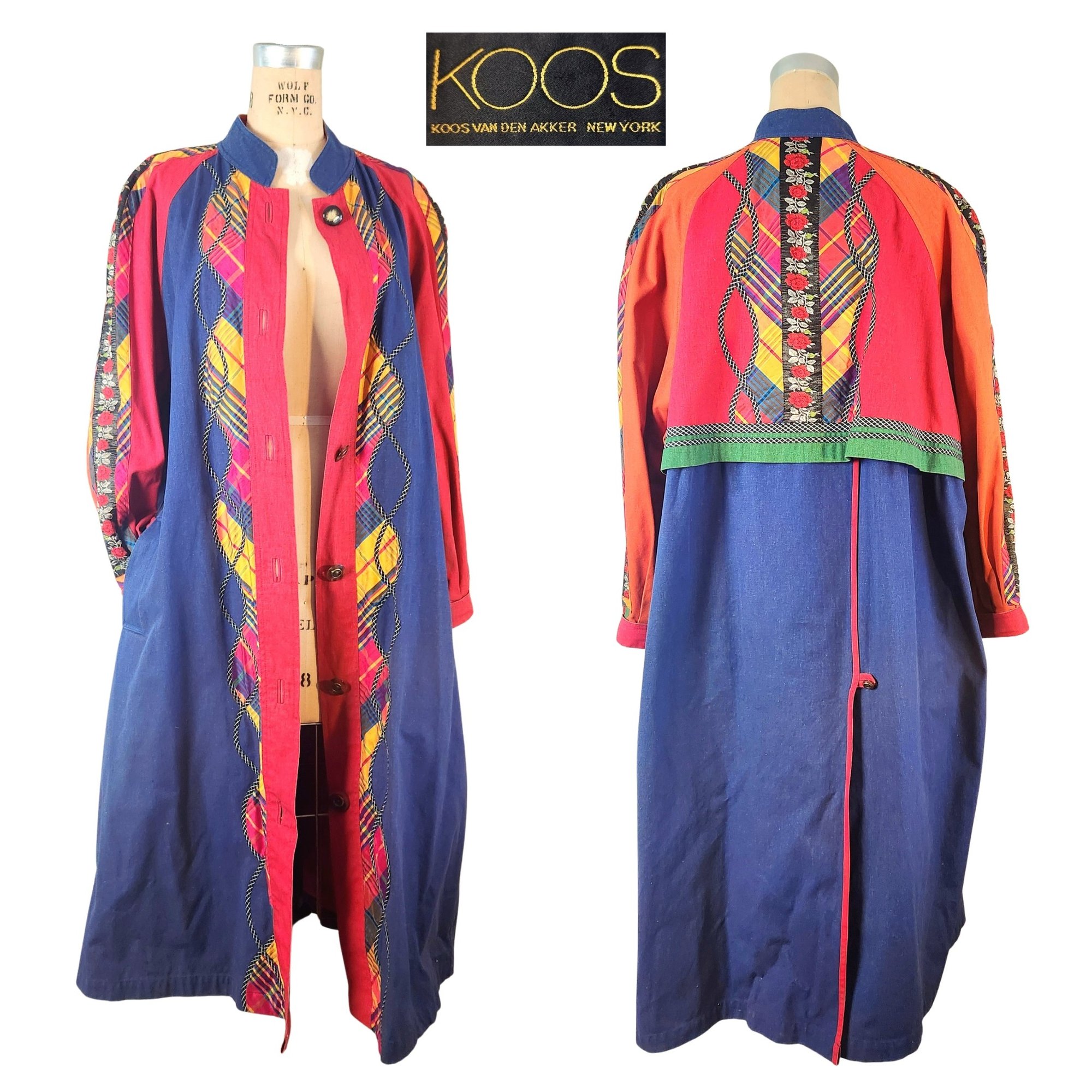Koos Van Den Akker Patchwork Long Button Down Coat #2255343 ...