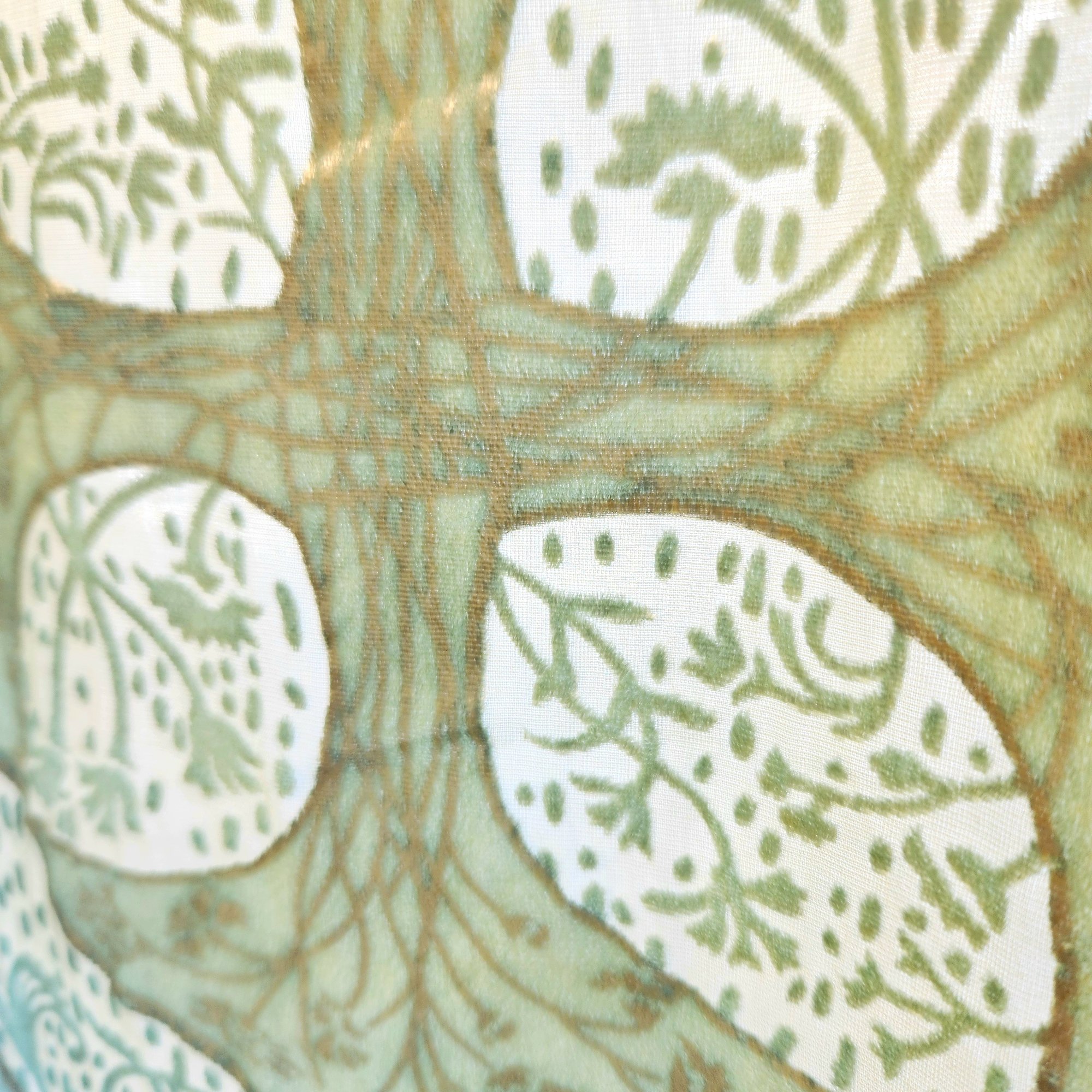 Kevin O'Brien Studio Green & Teal Silk Velvet Devore Drapery Panels (4 ...