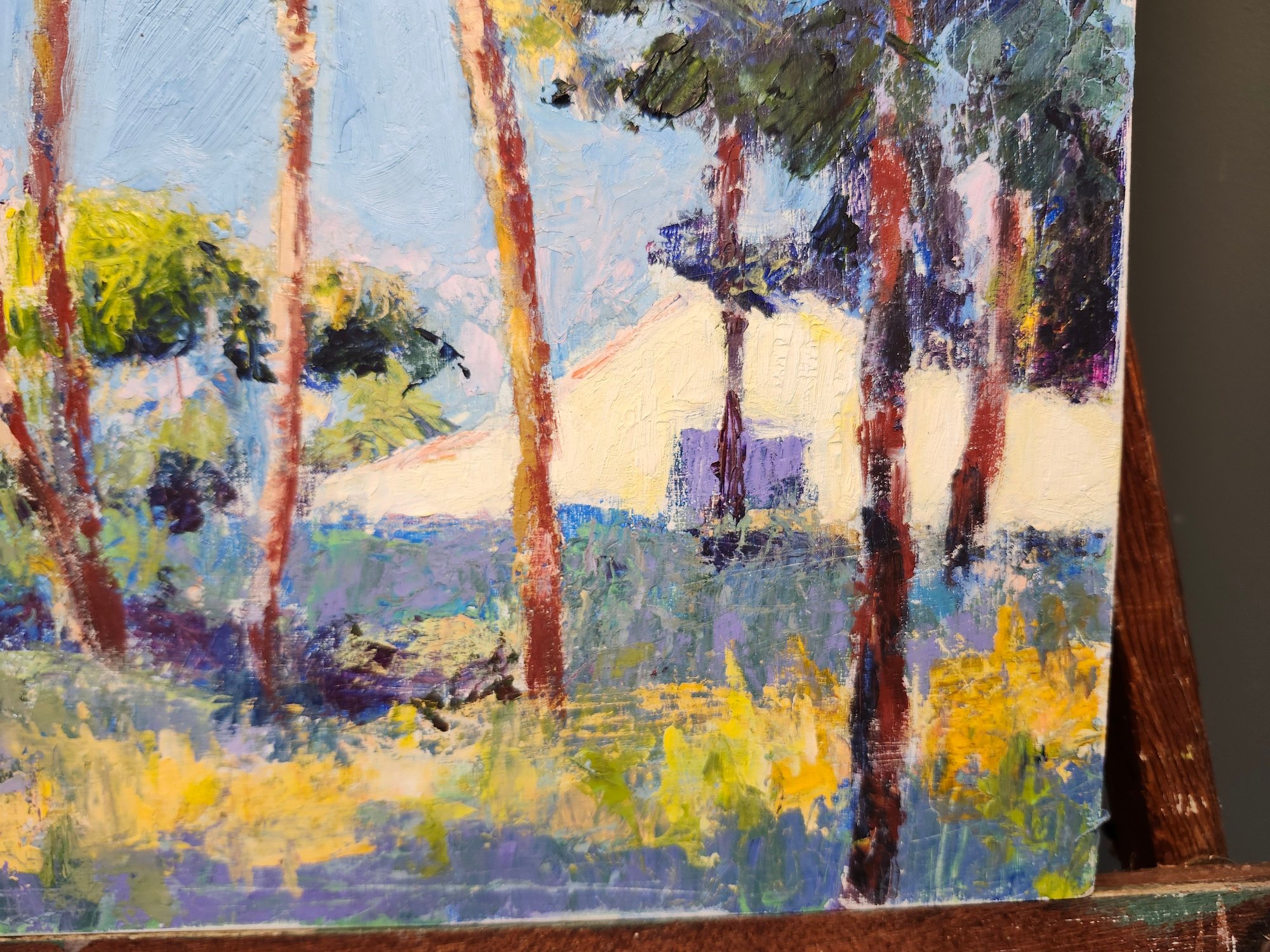 Sunlit Grove - Colorful Landscape Painting By Joan Jardine #40877953 ...