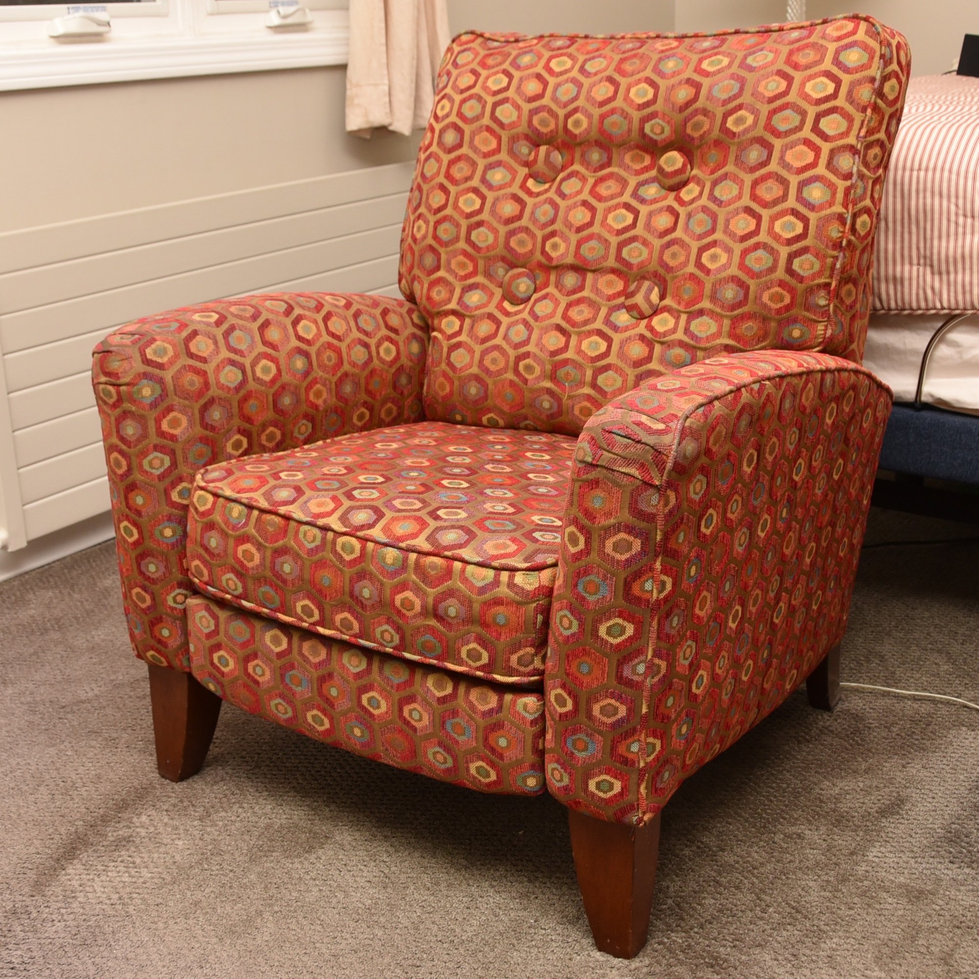 Lane Furniture Geometric Print Club Chair Recliner #2035333 ...