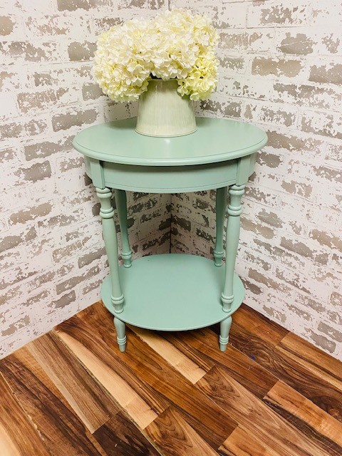 2-Tier Robins Egg Blue Painted Wooden Accent Table #2038083 ...