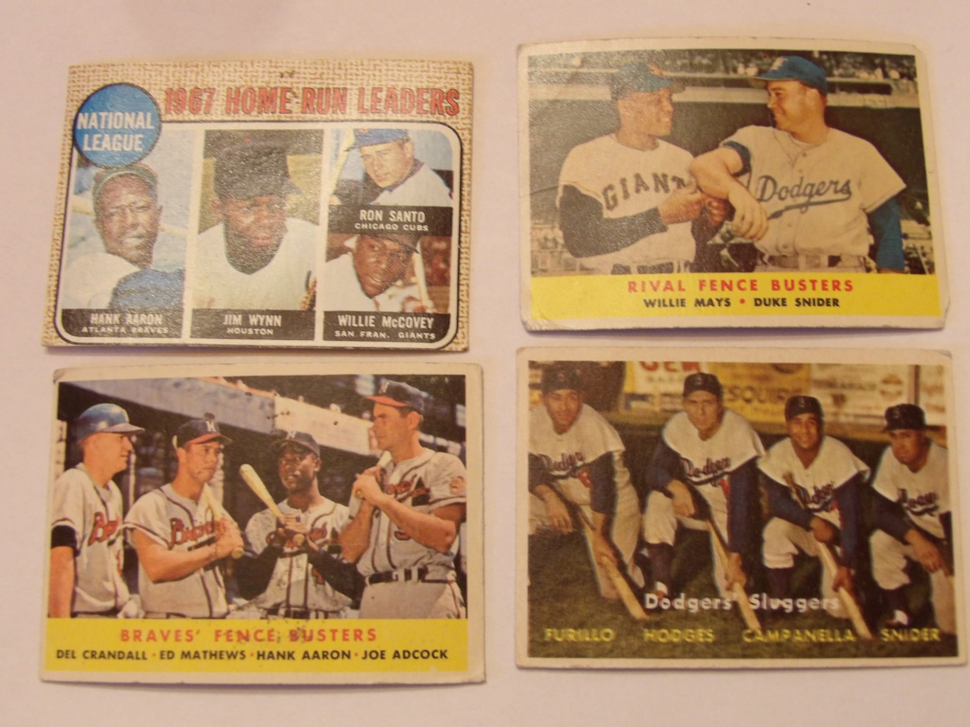 "fence Buster And Home Run Leaders Mays Aaron Snider #2038152 ...